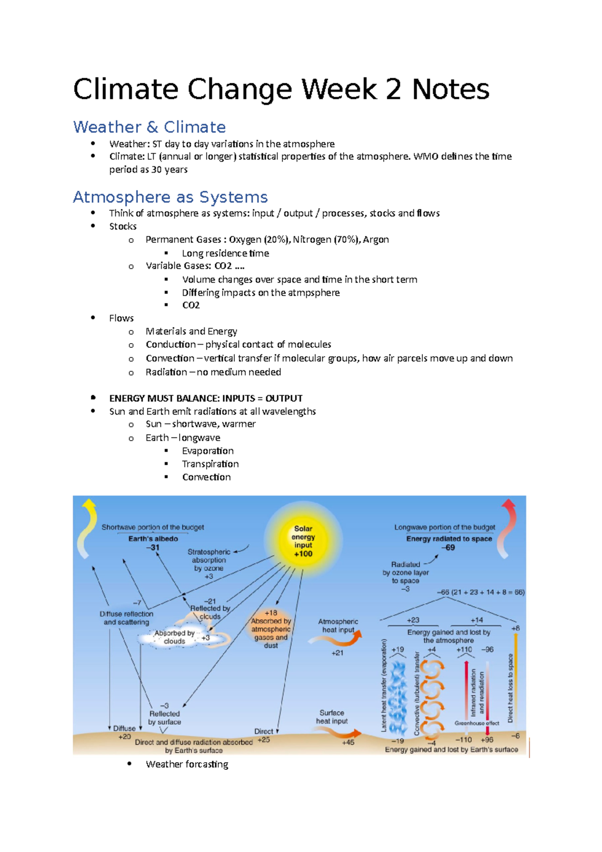 Climate Change Week 2 Notes - COR2203 - SMU - Studocu
