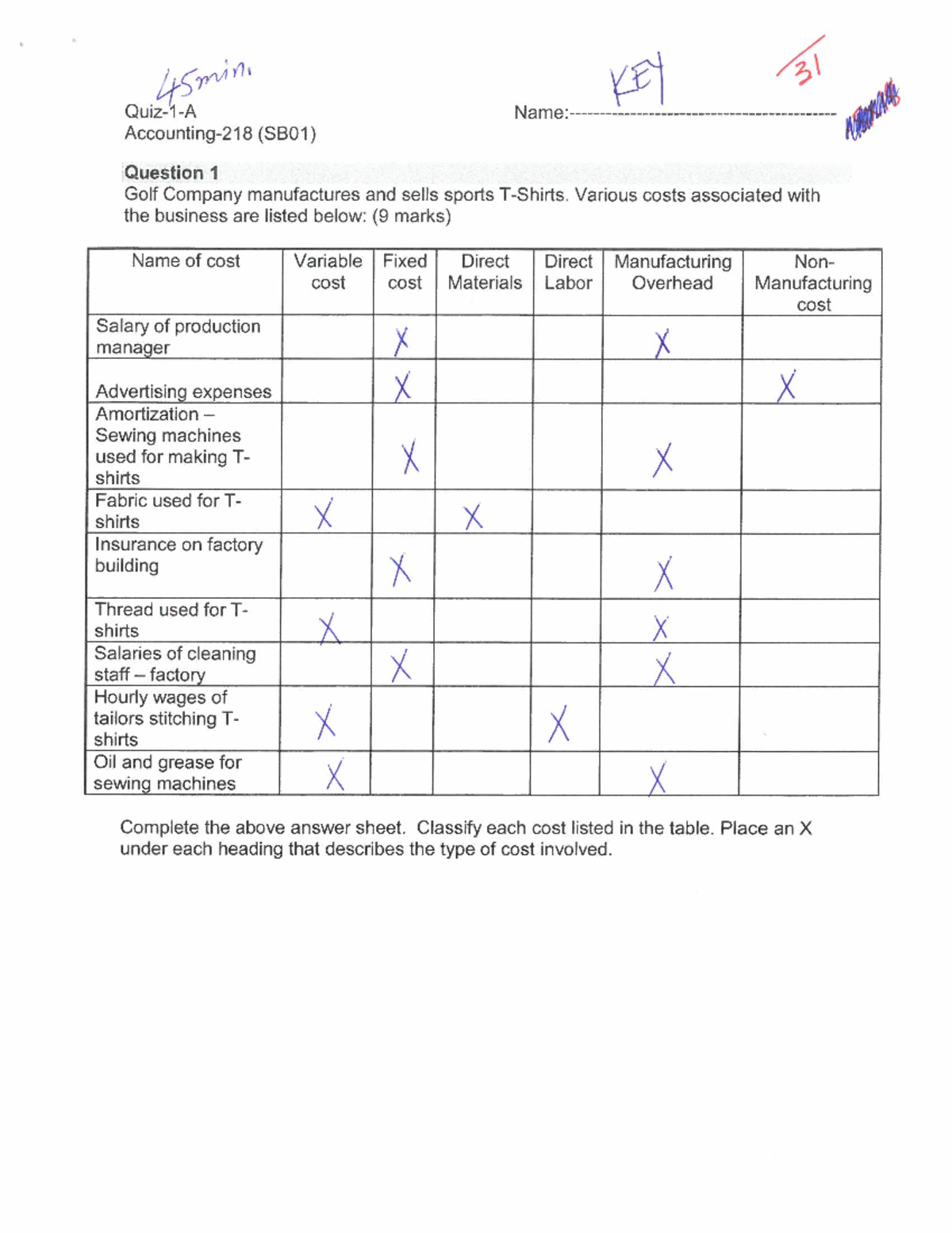 QUIZ-1A-Solution - answers - Acctg820 - Studocu