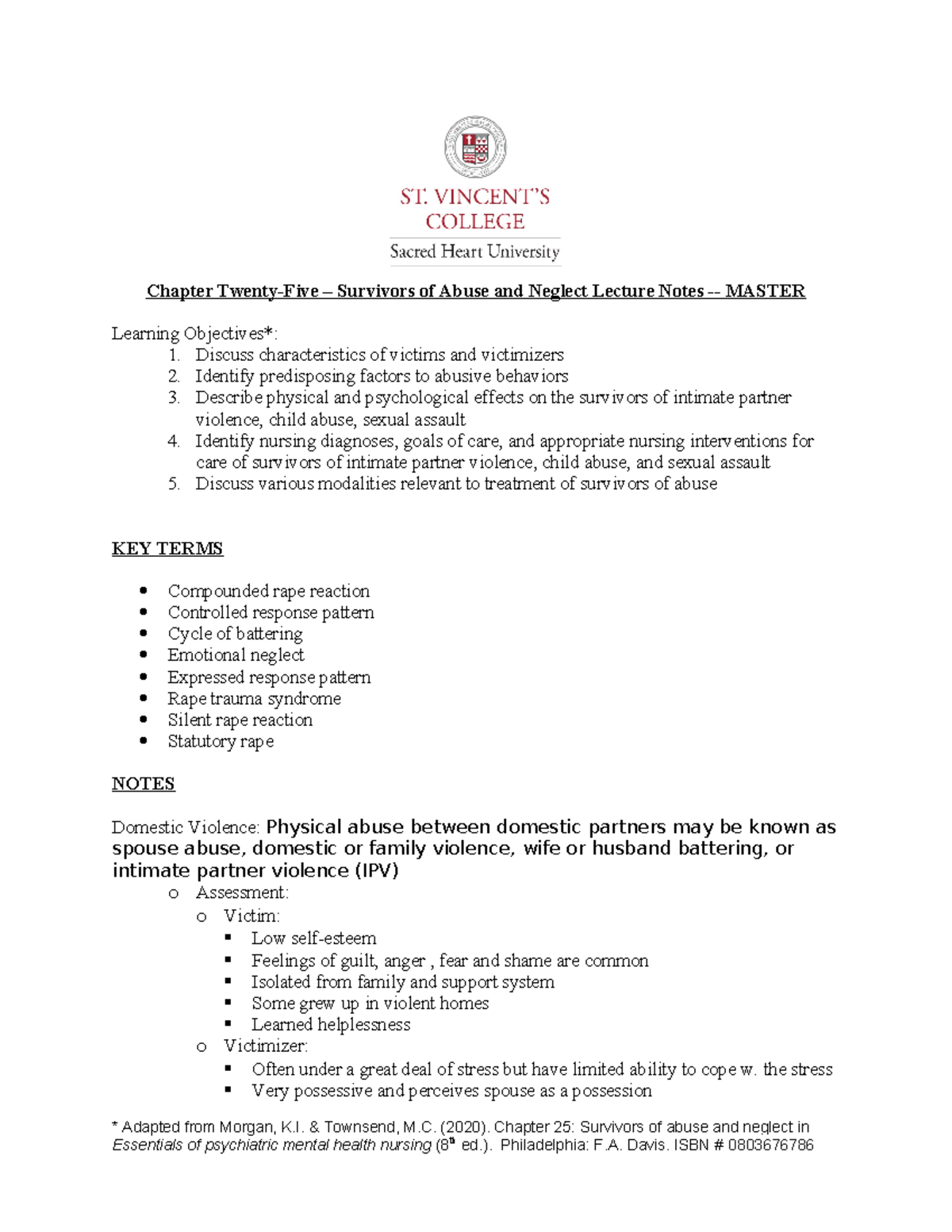 Chapter 25 Guided Lecture Notes copy - Chapter Twenty-Five – Survivors ...