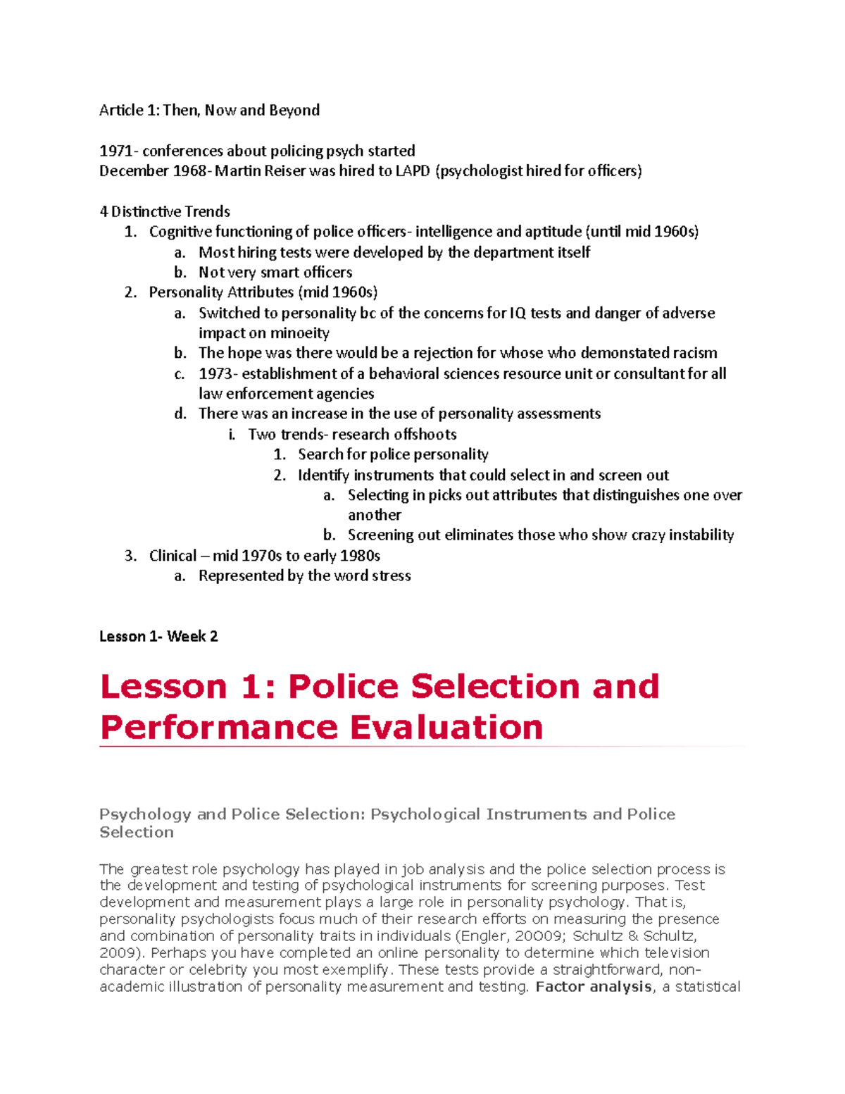 Module 1 - mod 1 notes - Article 1: Then, Now and Beyond 1971 ...