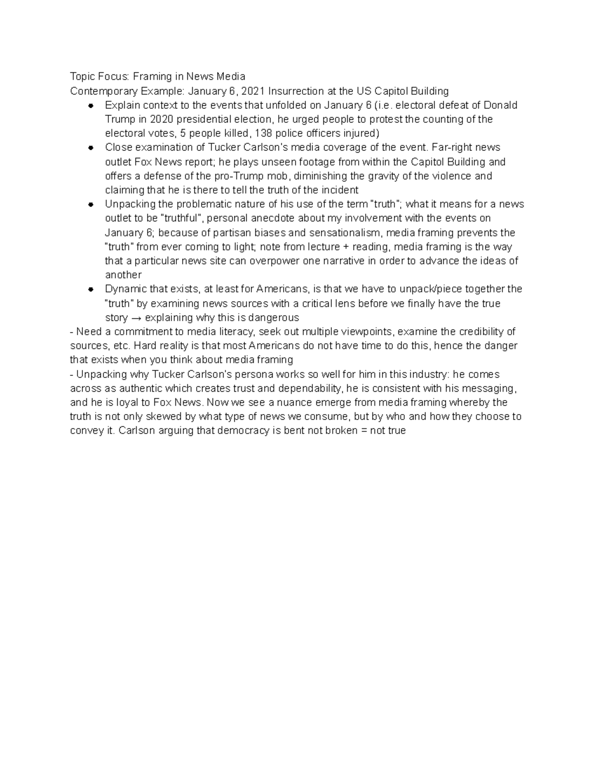 Trending news pitch example - Topic Focus: Framing in News Media ...
