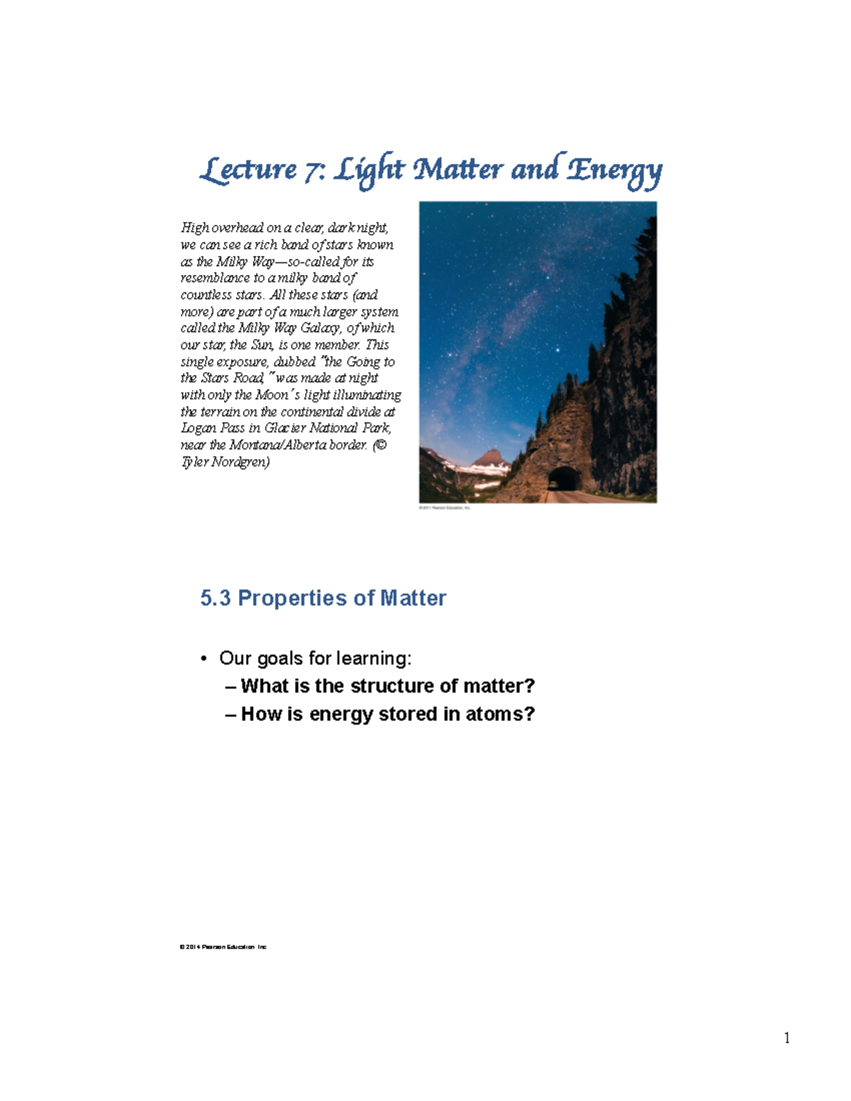 Lecture 7 - Light Matter Energy Notes 2SC - Lecture 7 : Light Matter ...