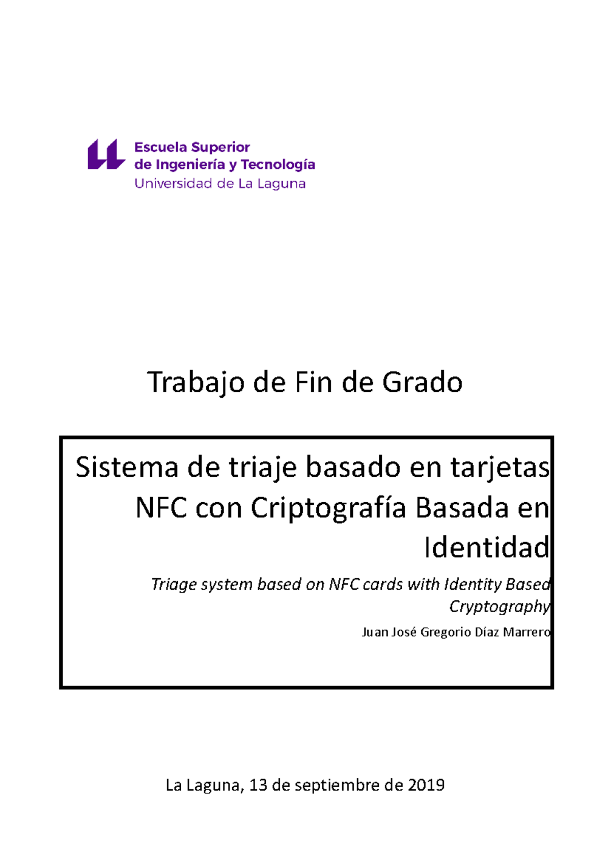 Sistema de triaje basado en tarjetas NFC con Criptografia Basada en ...