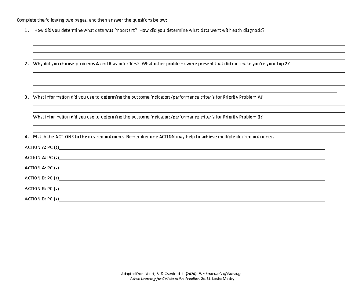 Concept Mapping Worksheet (Updated 08-11) - Complete the following two ...