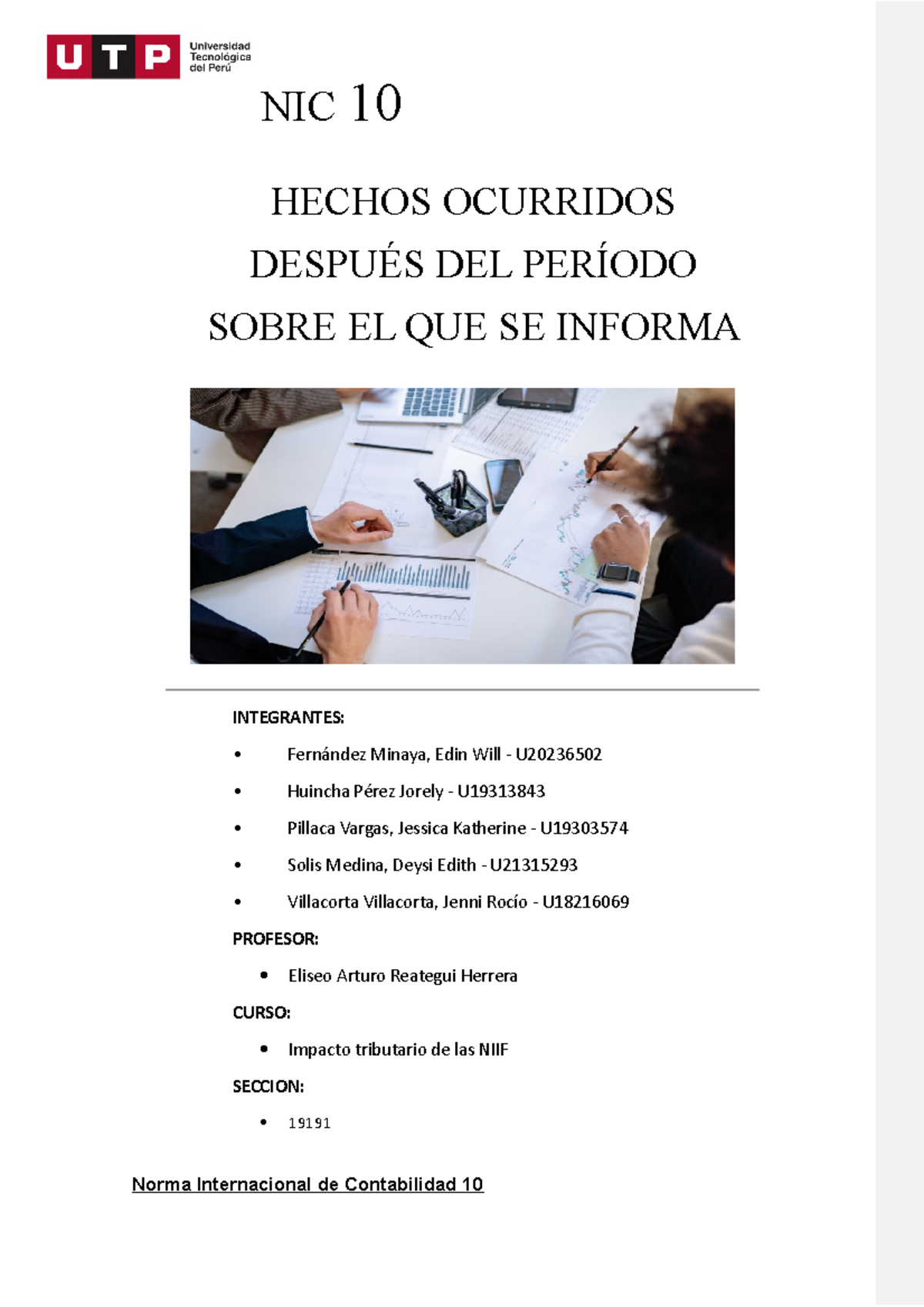 NIC 10 - TA 04 - Trabajo Grupal - Norma Internacional de Contabilidad ...