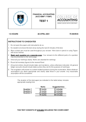 Financial accounting workbook version 2 - ACC1006F - UCT - Studocu