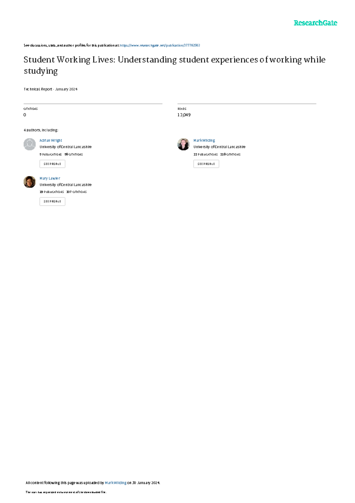 Student-working-lives - See discussions, stats, and author profiles for ...