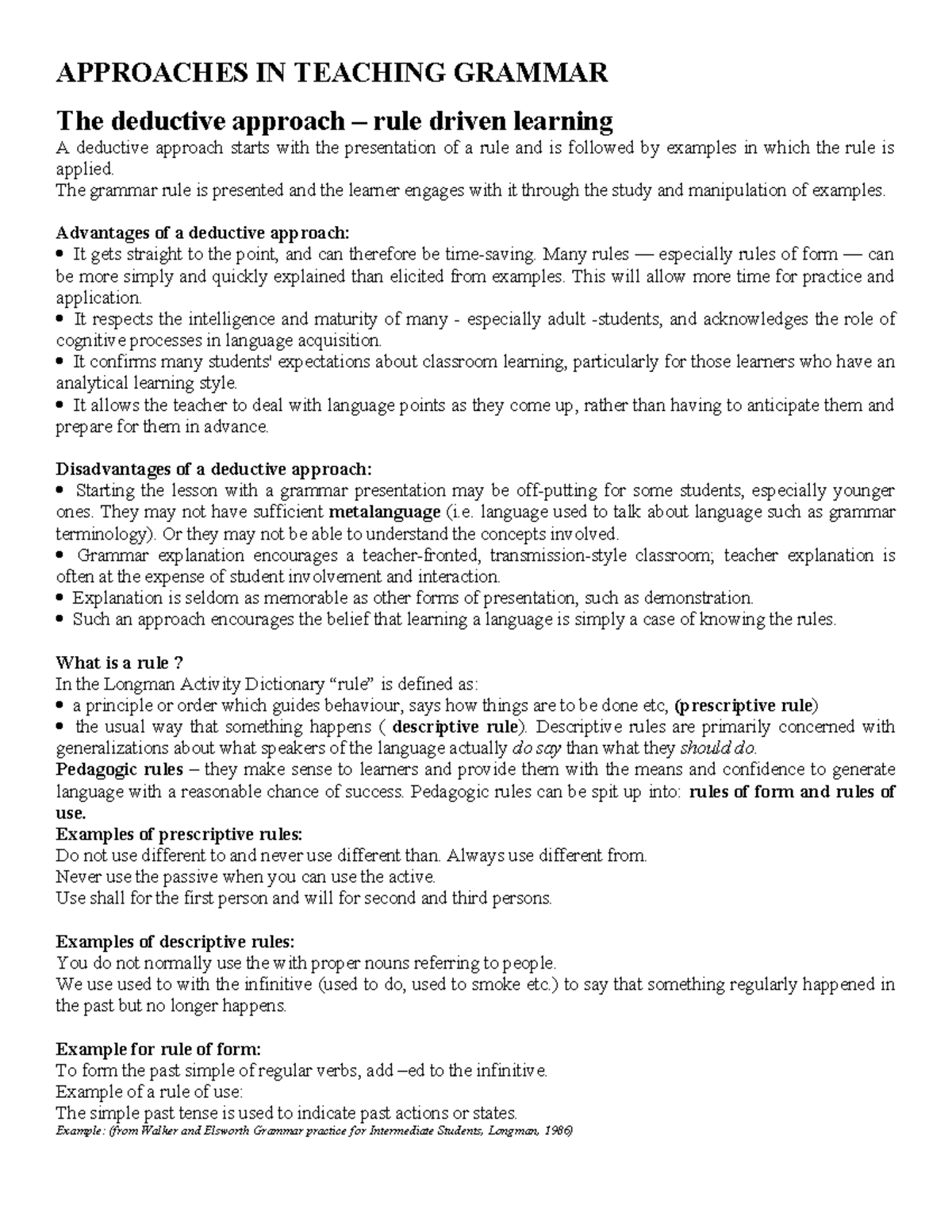 Approaches-IN- Teaching- Grammar - APPROACHES IN TEACHING GRAMMAR The ...