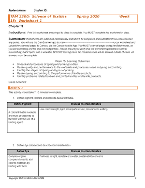 Resist Dyeing- Individual Assignment - TAM 2200 Science of Textiles Lab ...