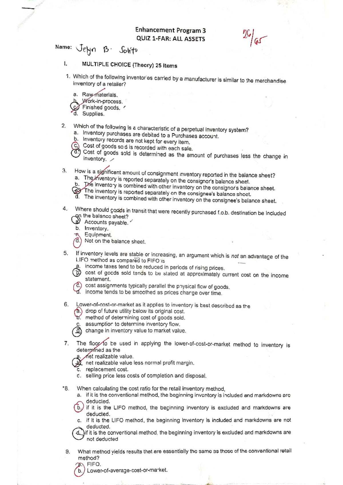 All assets-FAR practice materials - Enhancement Program 3 QUIZ ALL ...