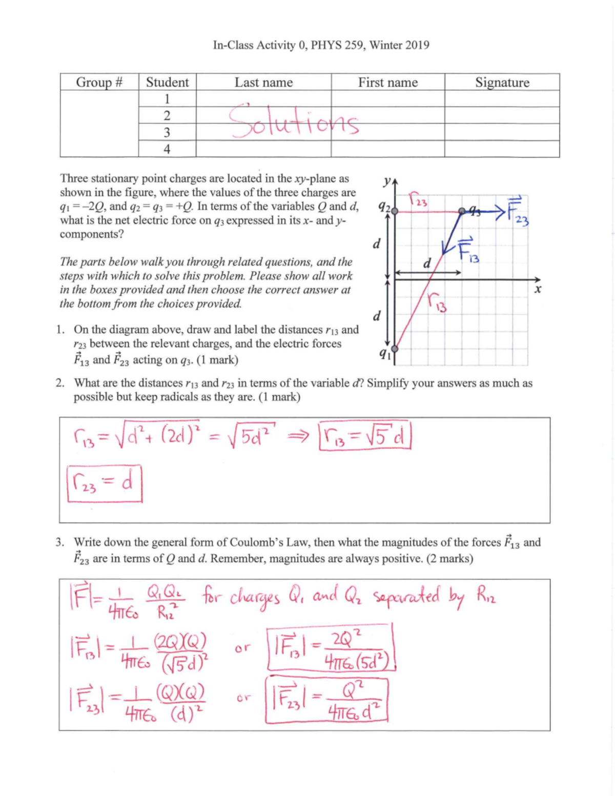 PHYS 259 W2023 Solutions 1 - PHYS 259 - Studocu