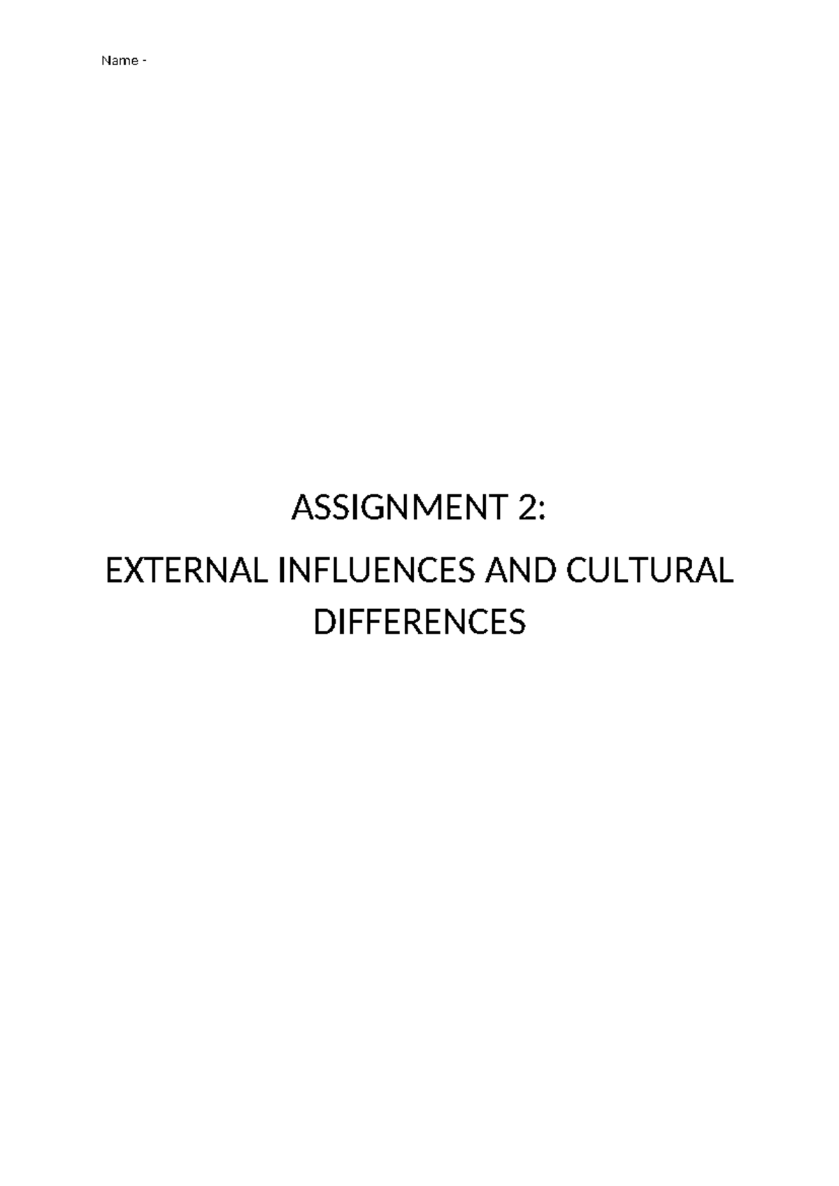 Unit 5 International Business Assignment 2 - Pro-Forma - ASSIGNMENT 2 ...