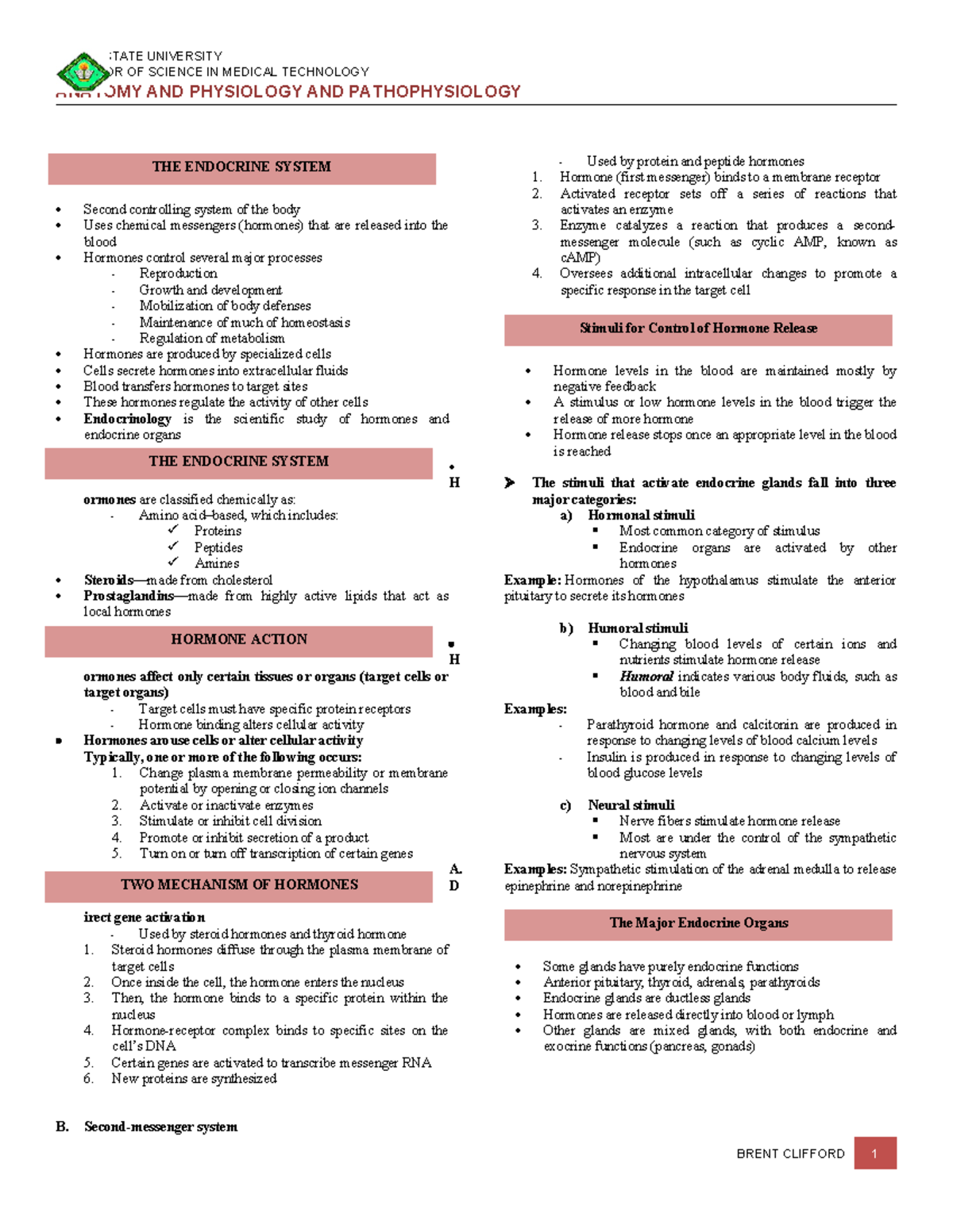 Endocrine - Human Anatomy and physiology with pathophysiology ...