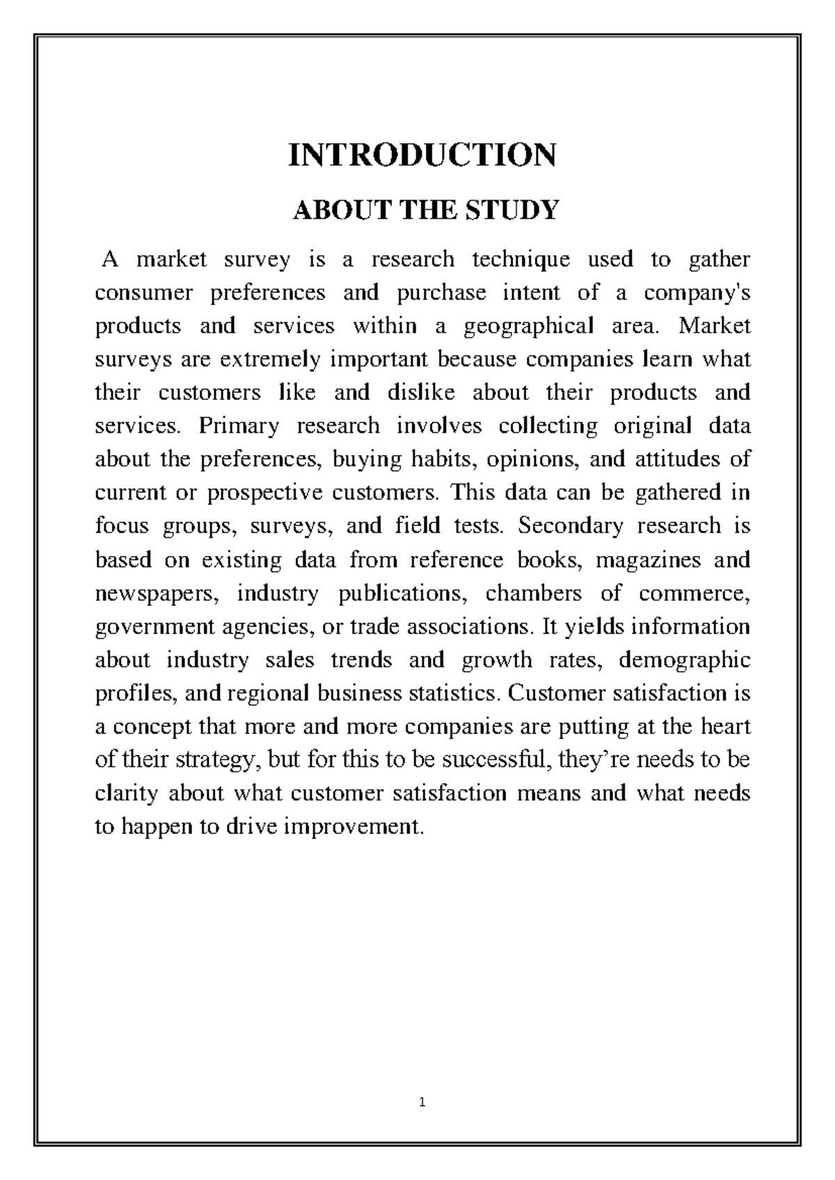 Marketing Strategy OF FORD - INTRODUCTION ABOUT THE STUDY A market ...