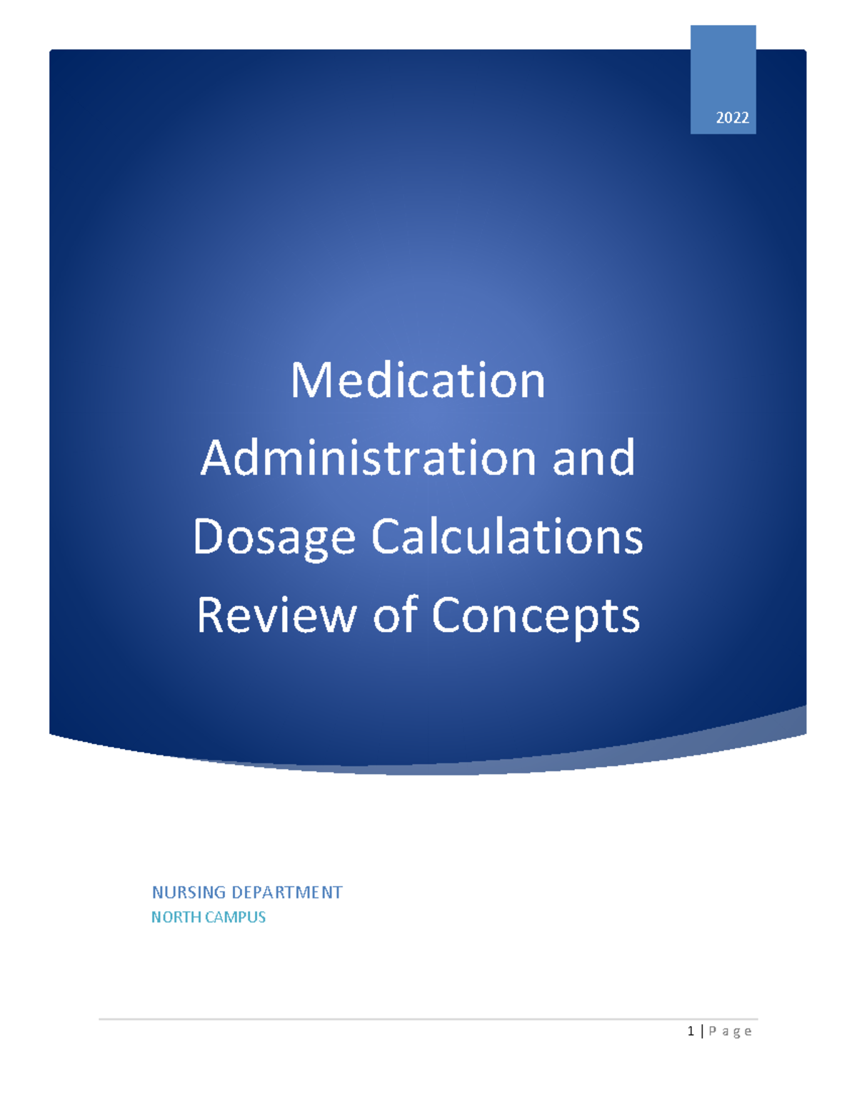 Dosage Calculation Review Of Concepts And Practice Medication