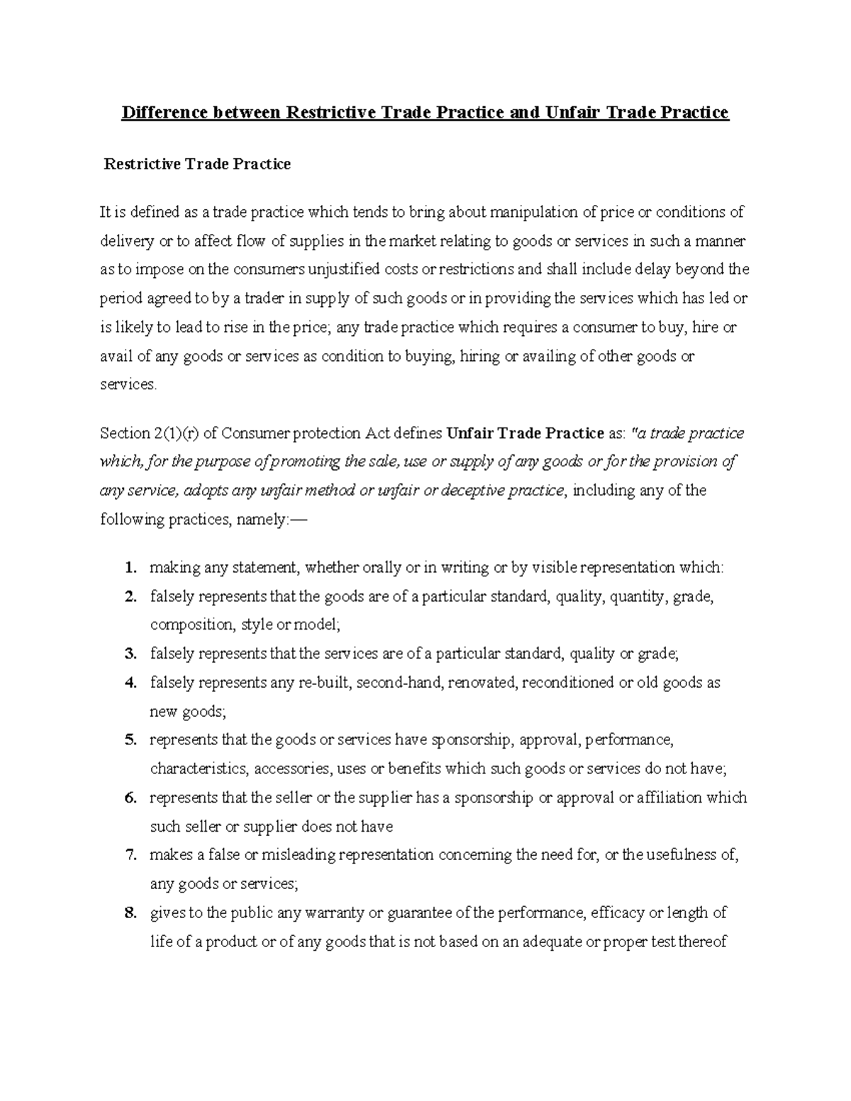 Diff between RTP and UTP - Difference between Restrictive Trade ...