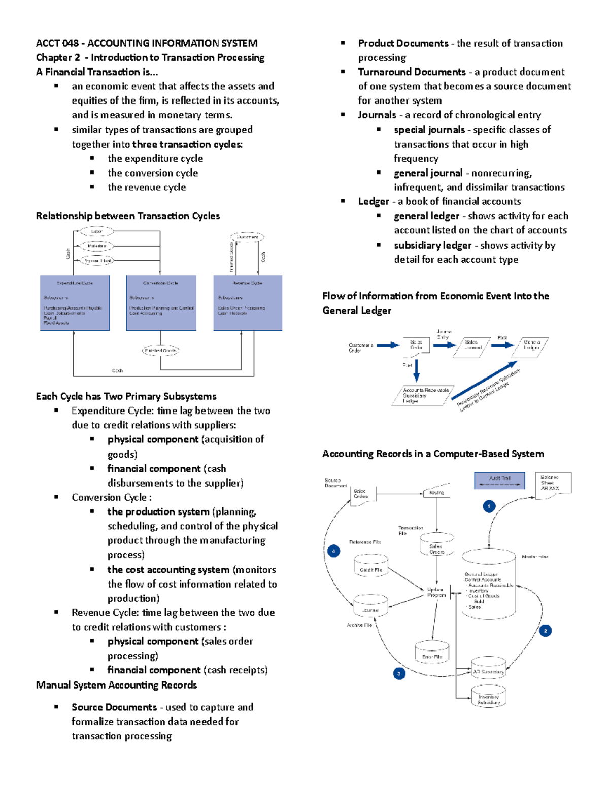 AIS PR LES2 Print - Notesss - ACCT 048 - ACCOUNTING INFORMATION SYSTEM ...