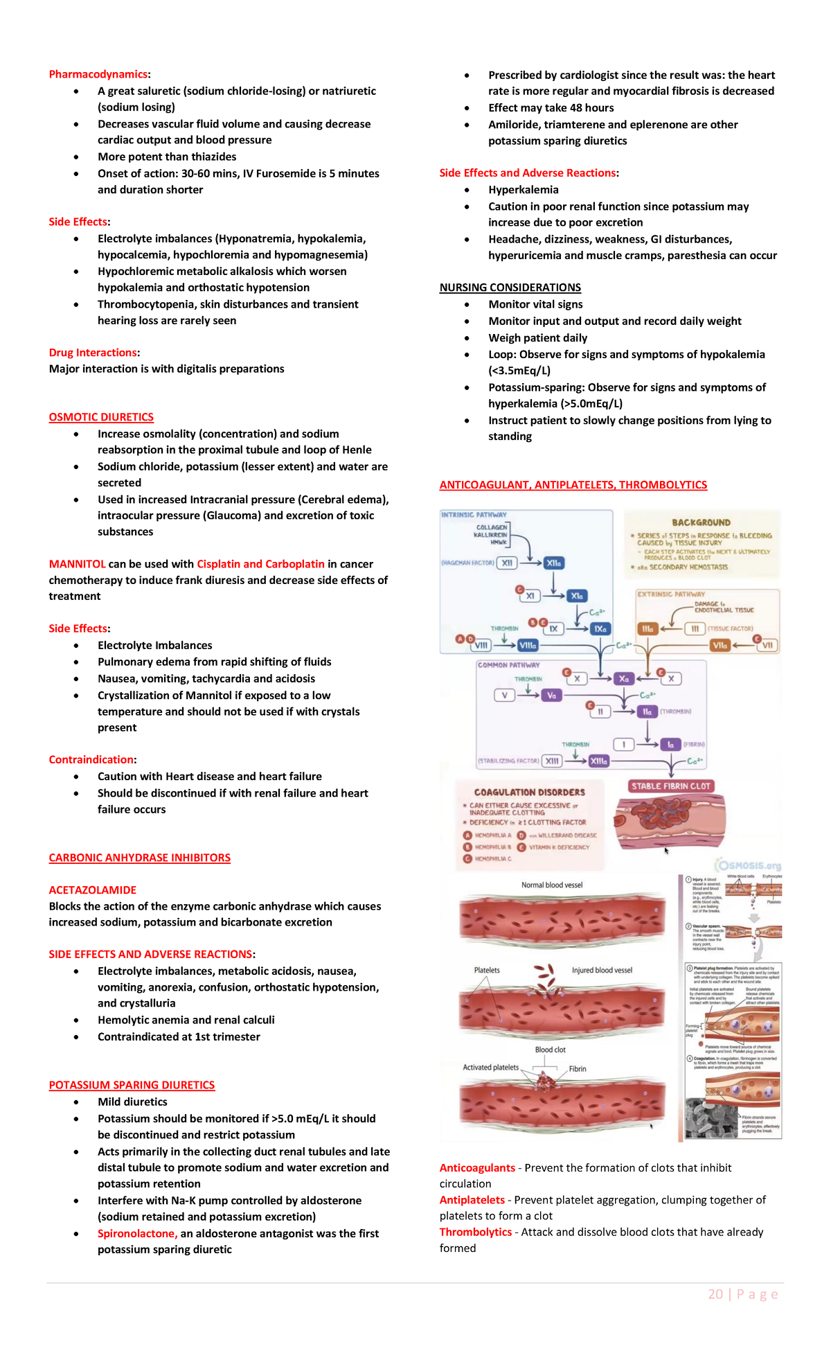 Pharmacodynamics - 20 | P a g e Pharmacodynamics: - A great saluretic ...