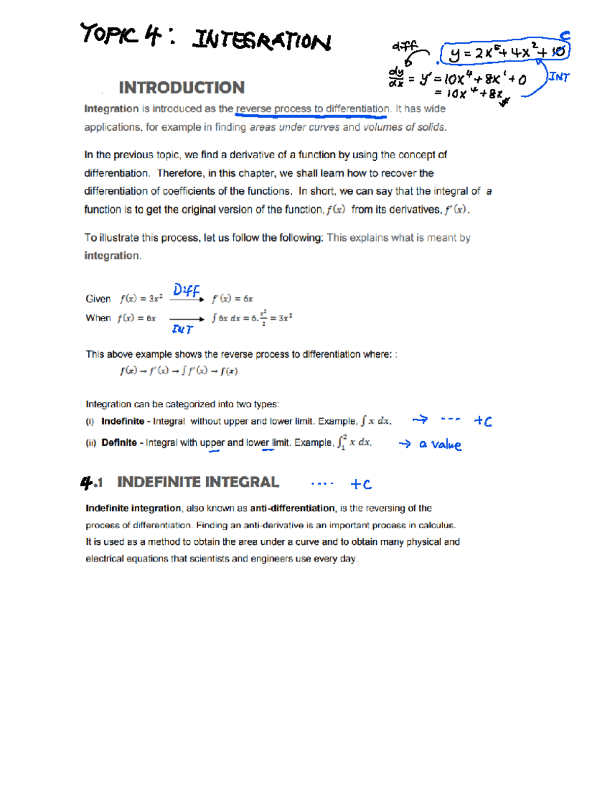 BBM2004 3 Integration BEU3A - TOPIC INTEGRATION ly , 4 t te 2 UY H10X ...