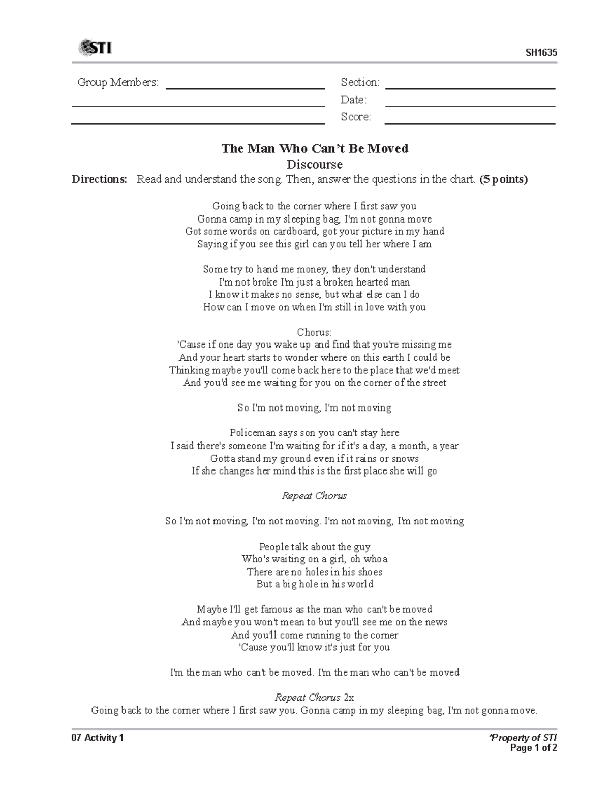 07 Activity 1 - none - SH 07 Activity 1 *Property of STI Page 1 of 2 ...