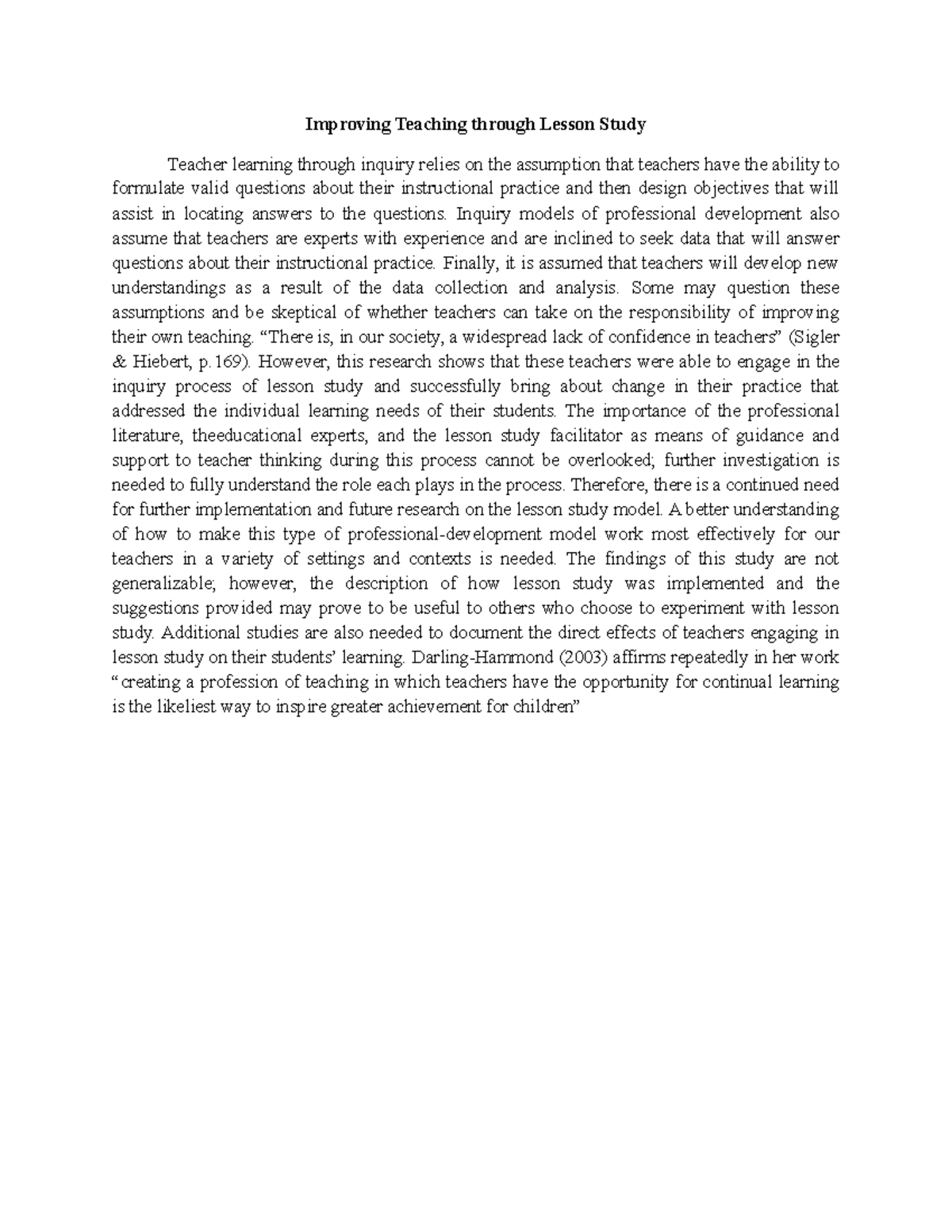 Rrl 2 - Review of the related literature - Improving Teaching through ...