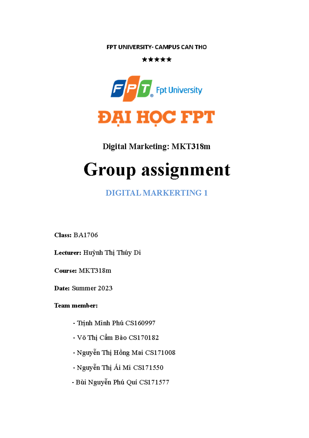 GA G2 - mkt - Tratado de fisiologia Medica - FPT UNIVERSITY- CAMPUS CAN THO Digital Marketing ...