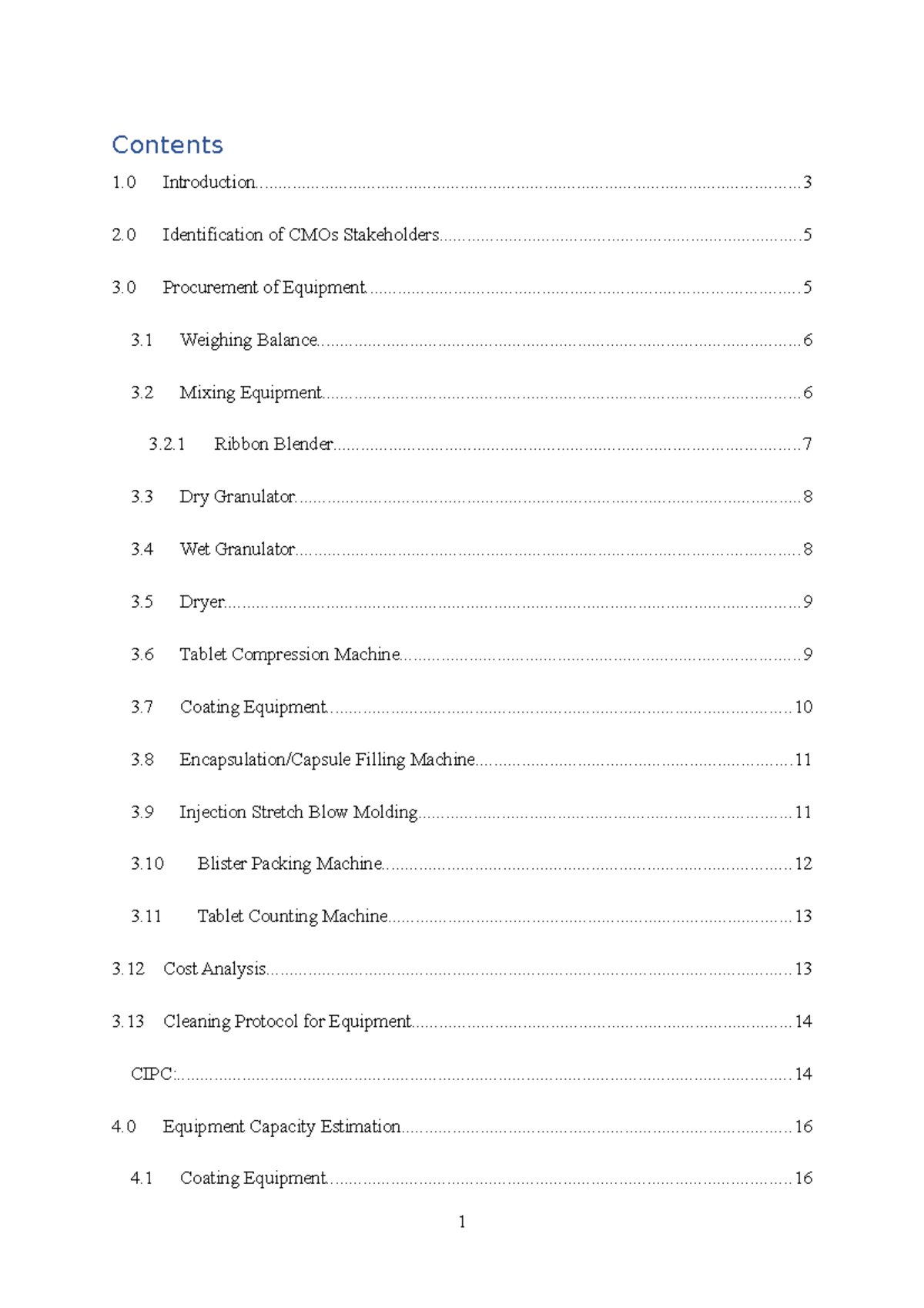 Med Design Equipment Draft - Contents 1 - Studocu