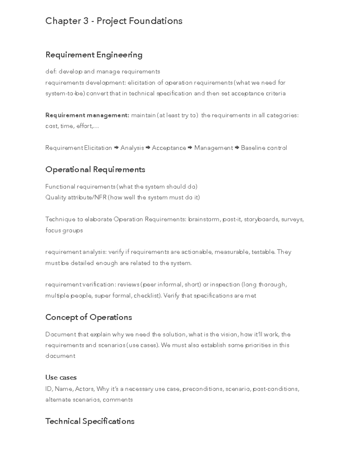 2018 Fall Ch3 Notes - Exam/Practice - Chapter 3 - Project Foundations ...