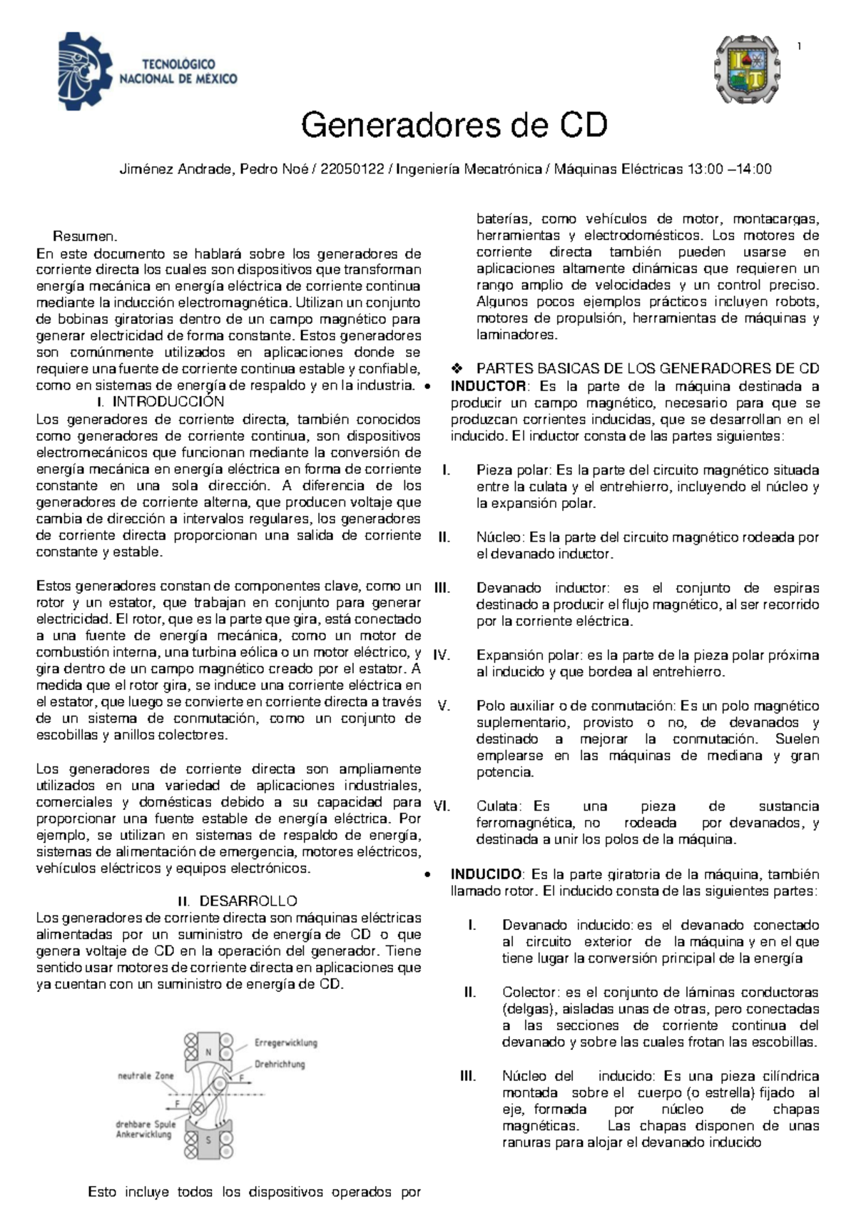 Generadores de CD - 1 Generadores de CD Jiménez Andrade, Pedro Noé ...