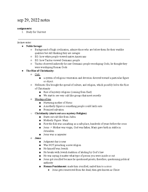 Ancient egypt lecture aug 30, 2022 notes - aug 30, 2022 notes ...
