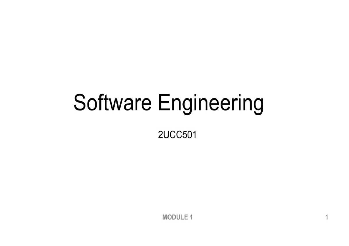 Software Development Life Cycle models - Software Engineering - Studocu
