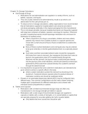 Week 3 Notes- Reading - The Pharmacy Technician: A Comprehensive ...