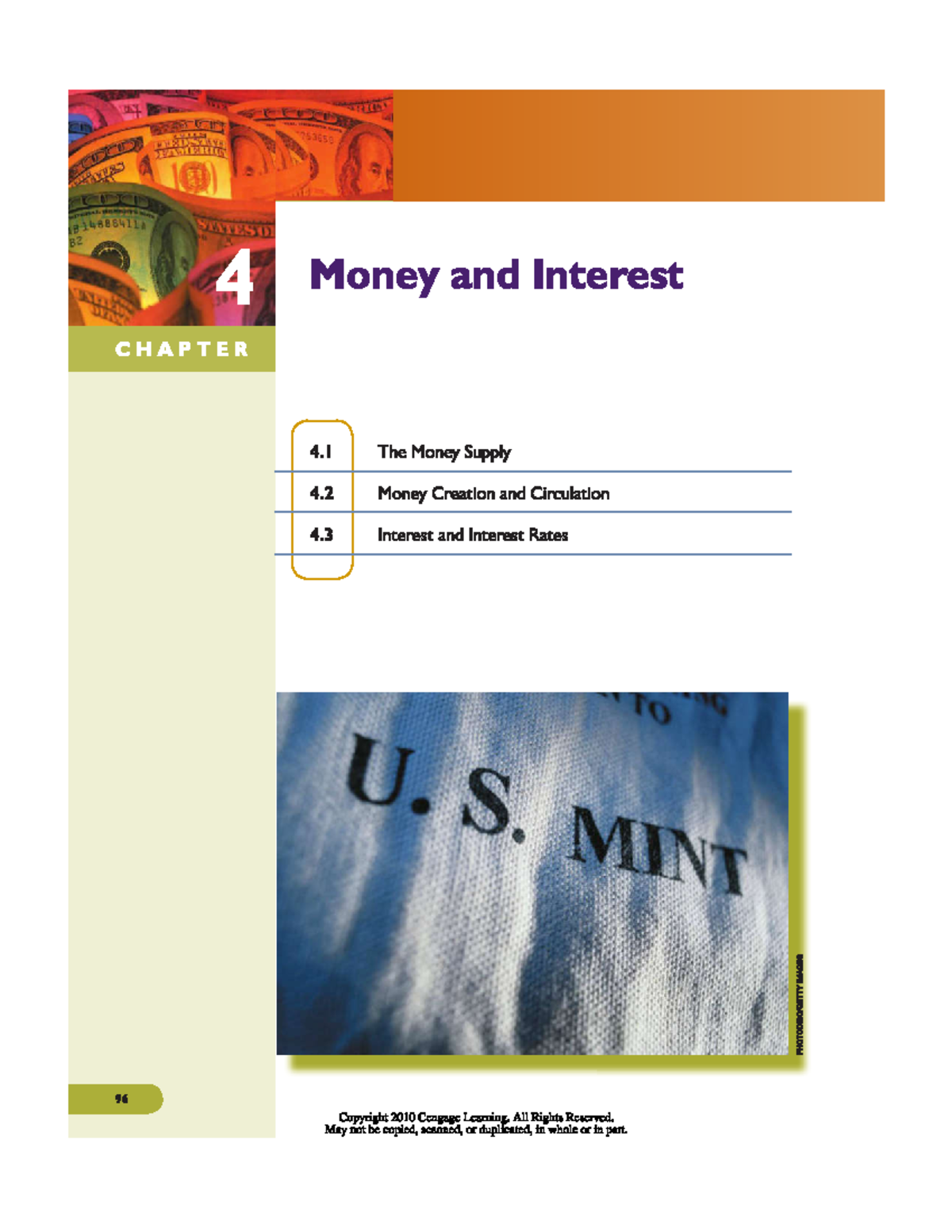 4. Money, interest - Banking systems, Cengage Learning, Chapter 4 ...