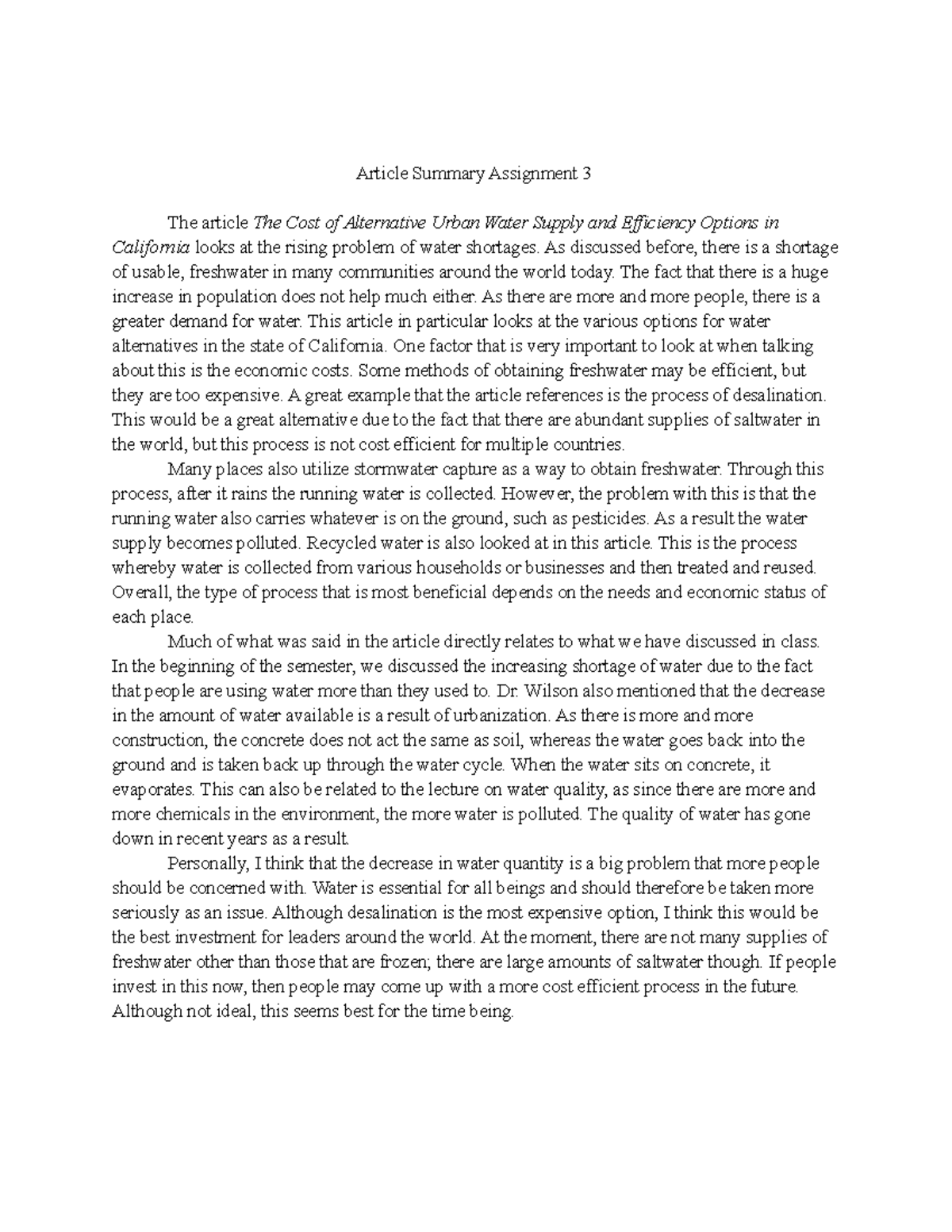 Article summary 3 - SSCI 265Lg - USC - Studocu