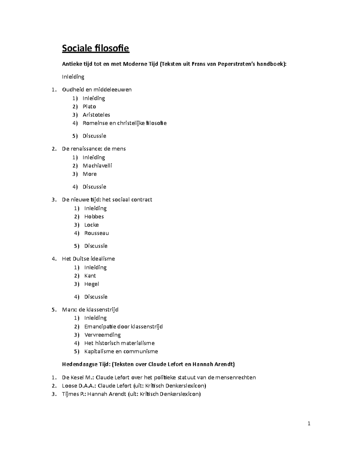 Sociale filosofie - Afstandonderwijs - Sociale filosofie Antieke tijd ...