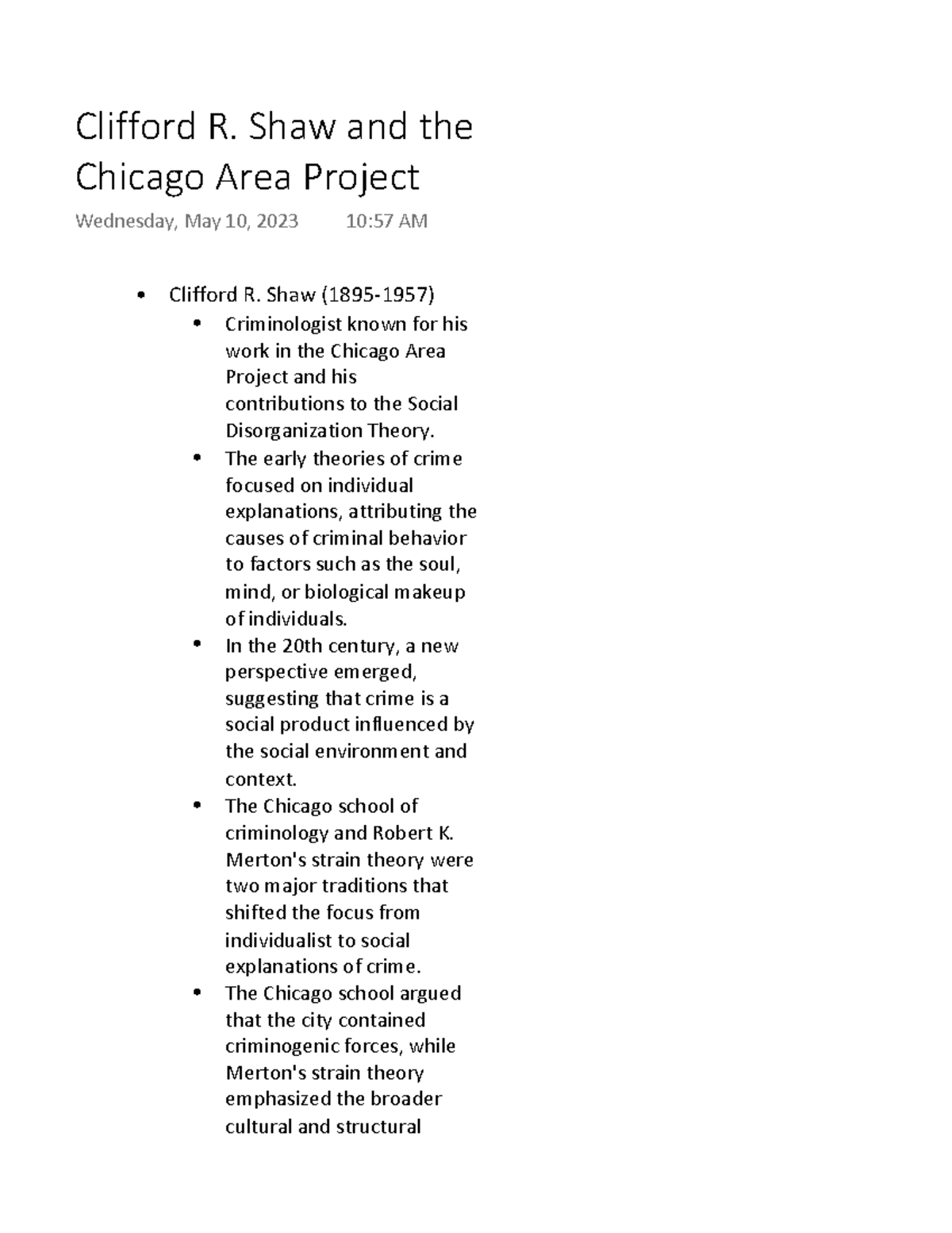 Clifford R. Shaw and the Chicago Area Project - Clifford R. Shaw (1895 ...