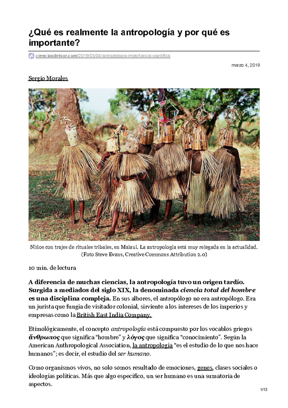 Cienciasdelsur.com-Qué es realmente la antropología y por qué es ...