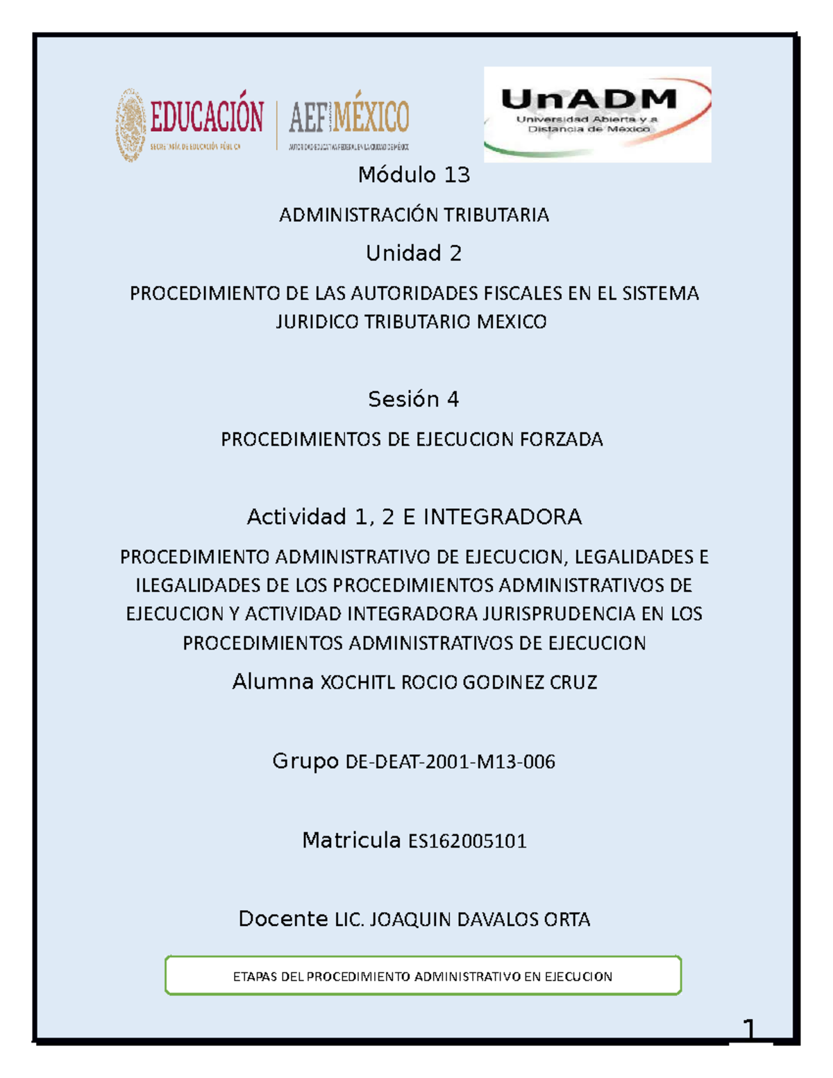M13 U2 S4 XRGC - actividades completas - Módulo 13 ADMINISTRACIÓN ...