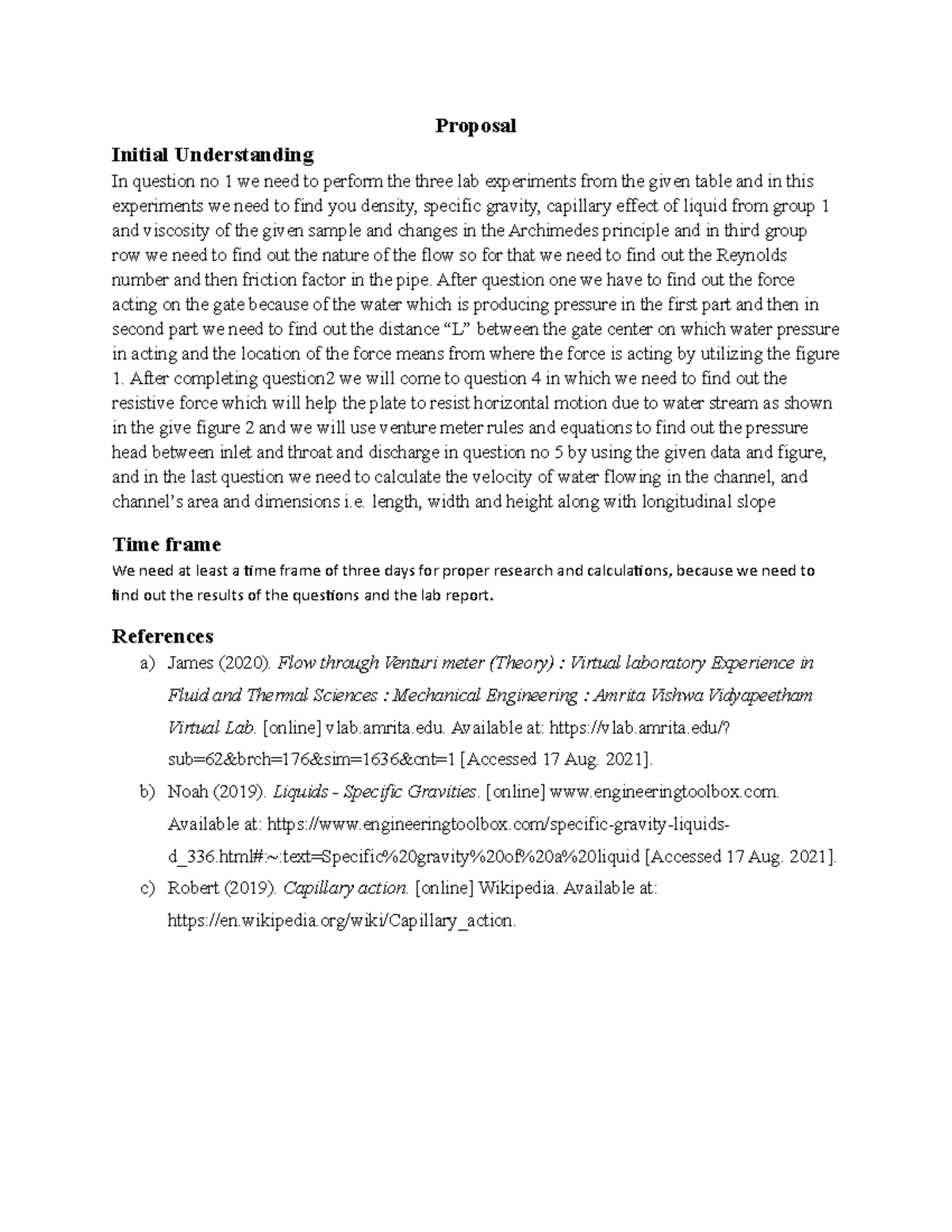 Initial understanding - Proposal Initial Understanding In question no 1 ...