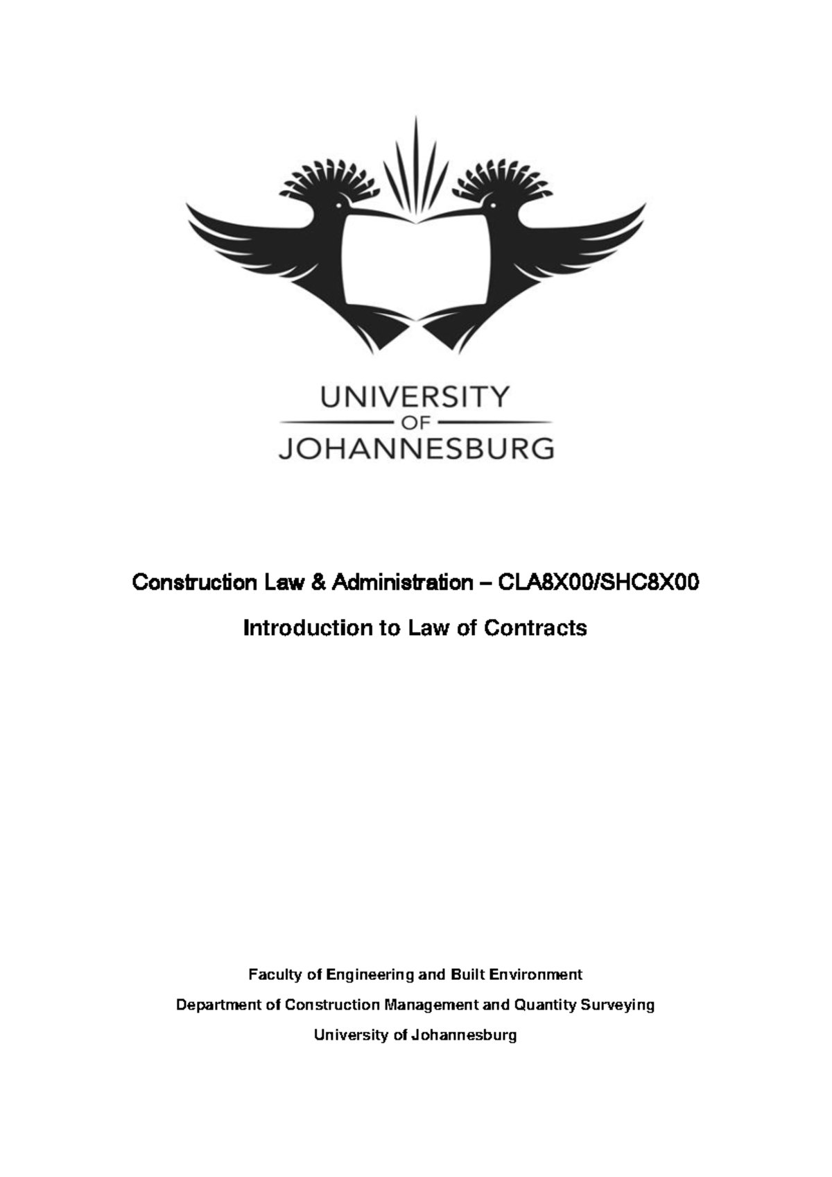 Introduction to Law of Contract - Construction Law & Administration ...