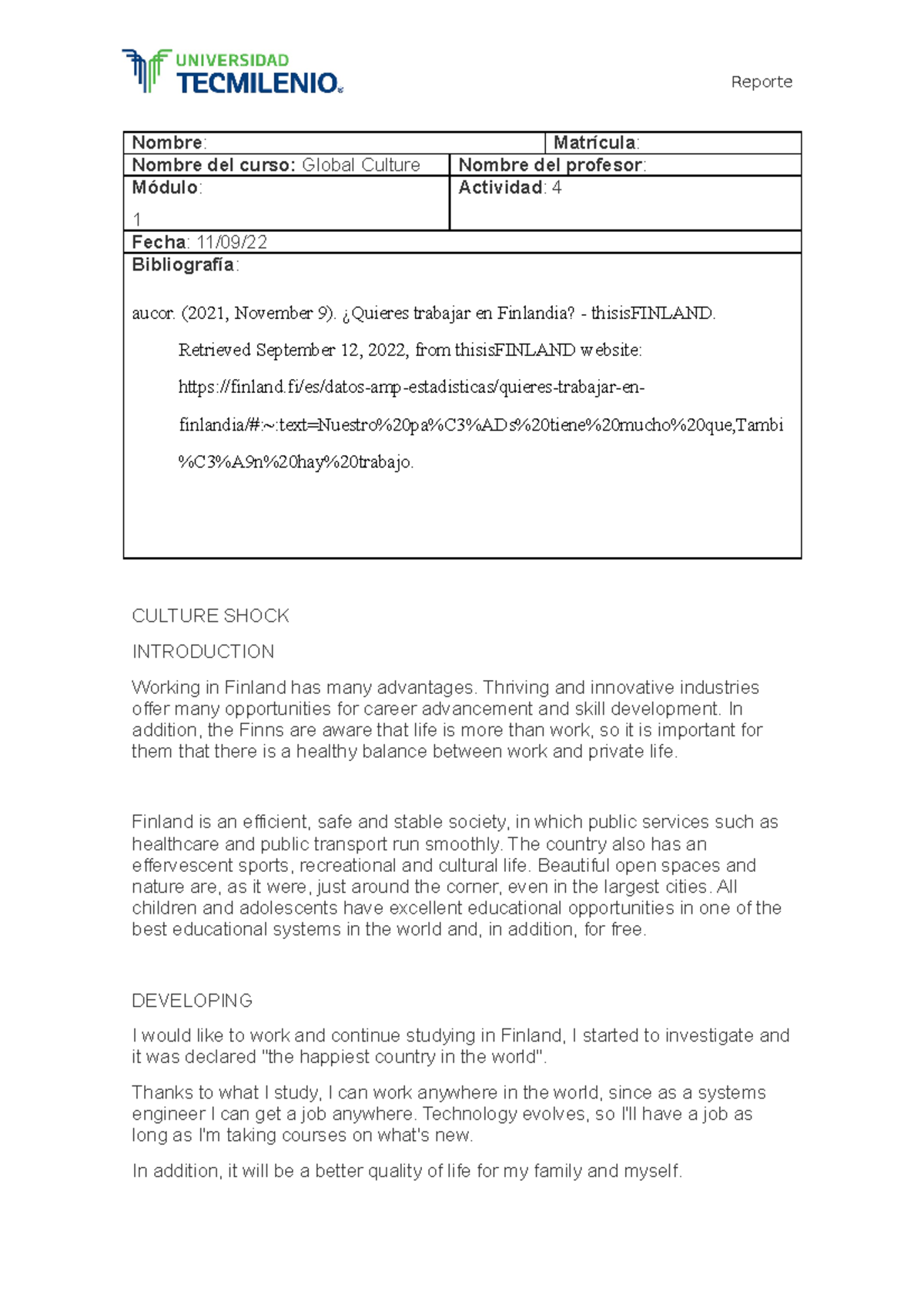 Act4culture - ACTIVIDAD 01 DE CLTURA GLOBAL 1 ACTIVIDAD 01 DE CLTURA ...