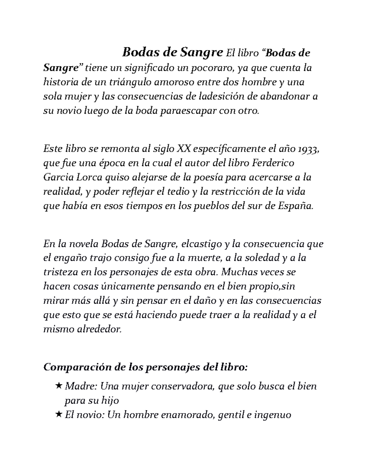 Optativa (1) - pdf - Bodas de sangre - Bodas de Sangre El libro “Bodas ...