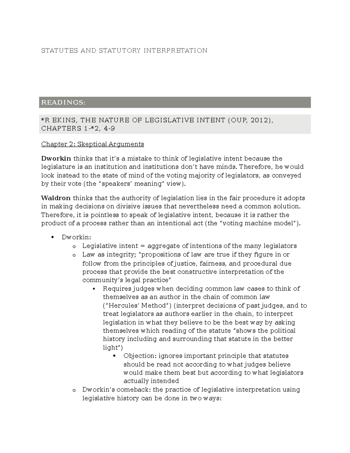 Statutory interpretation - STATUTES AND STATUTORY INTERPRETATION ...