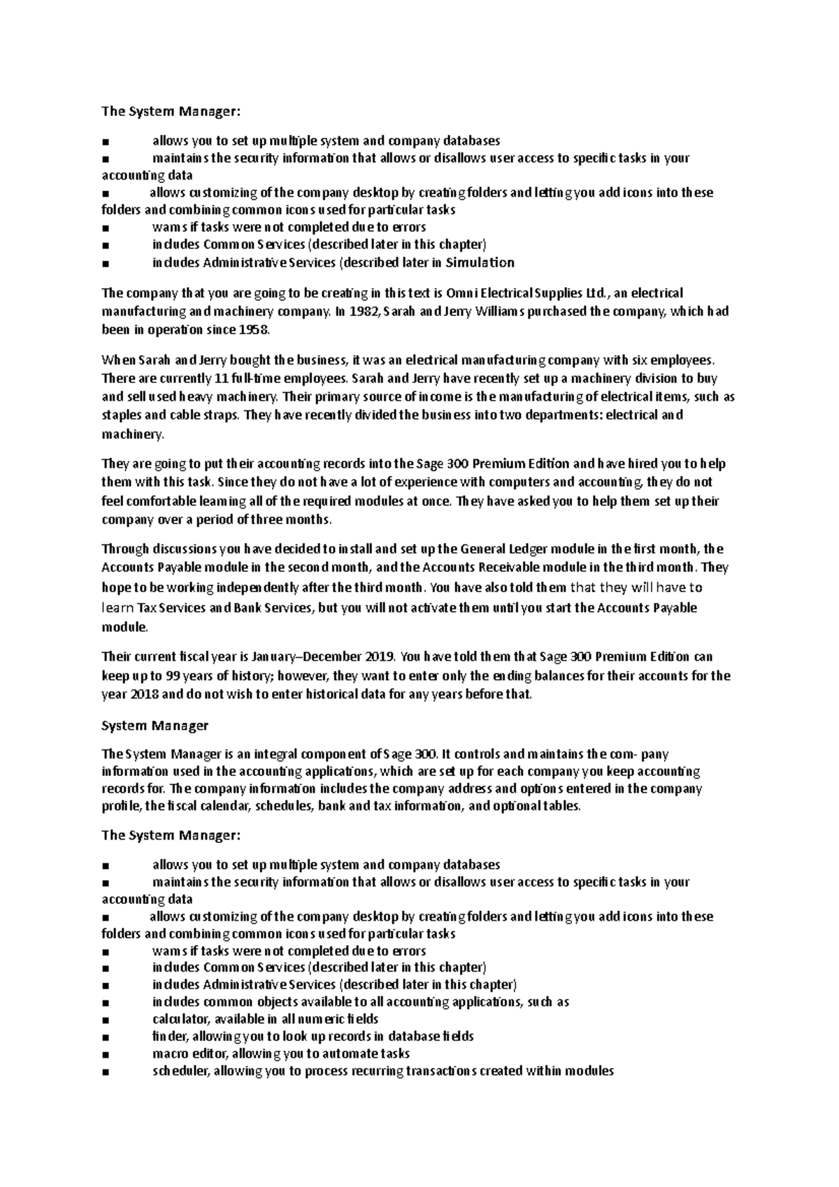 The System Manager - 100%helpful - The System Manager: allows you to ...