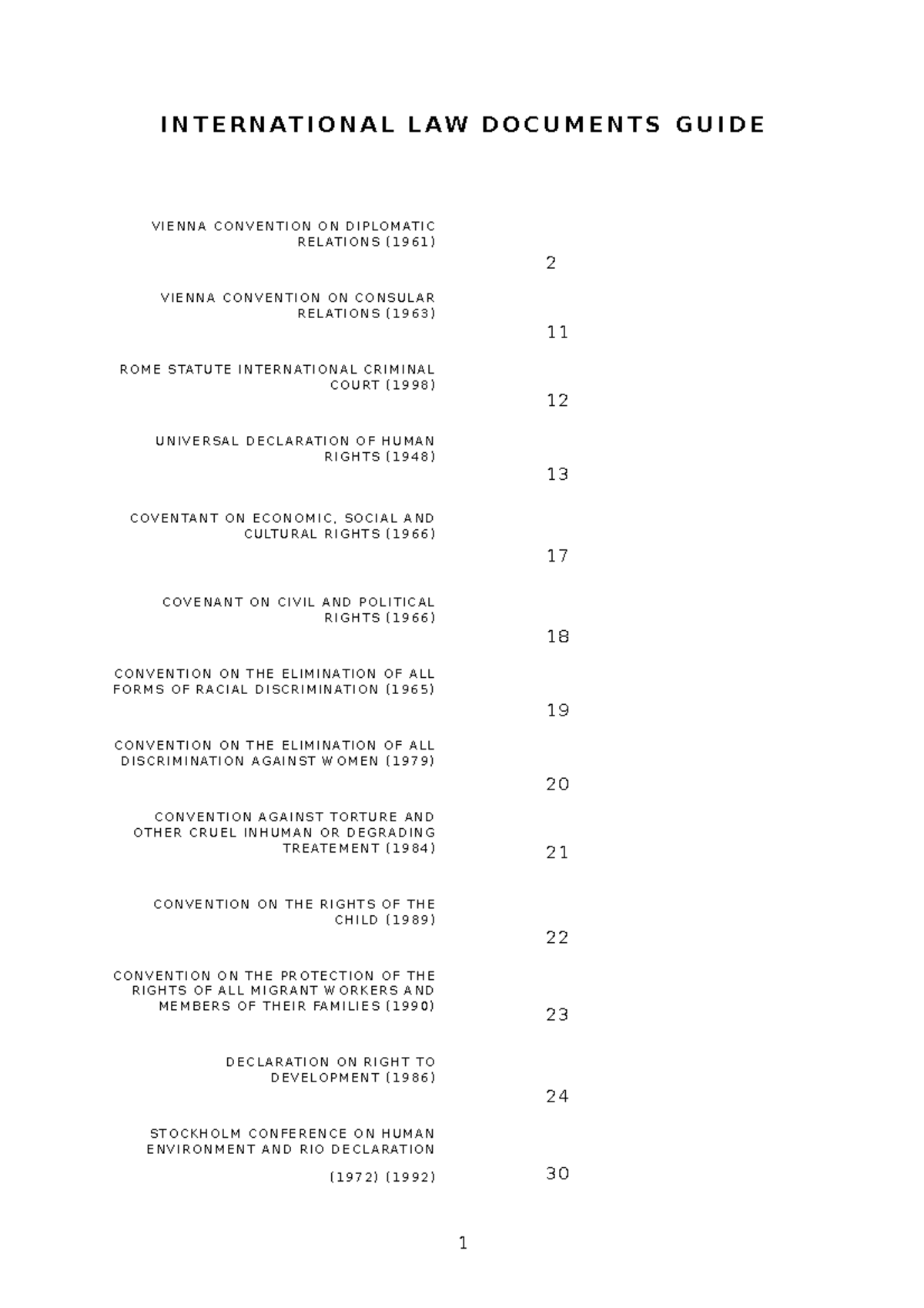 IL Documents Guide - INTERNATIONAL LAW DOCUMENTS GUIDE VIENNA ...