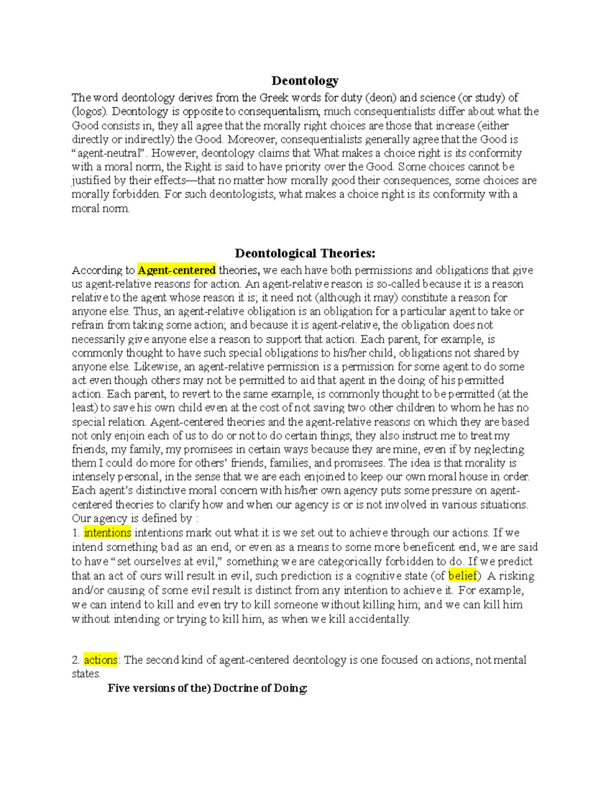 Deontology - Philosophy - Deontology The word deontology derives from ...