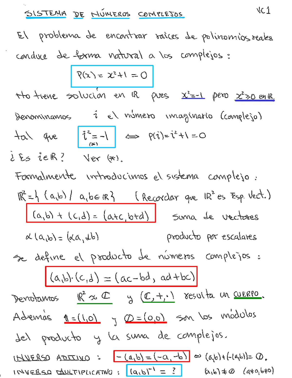 VCSemana 01 - Variable compleja - Mathematics 10 - Studocu
