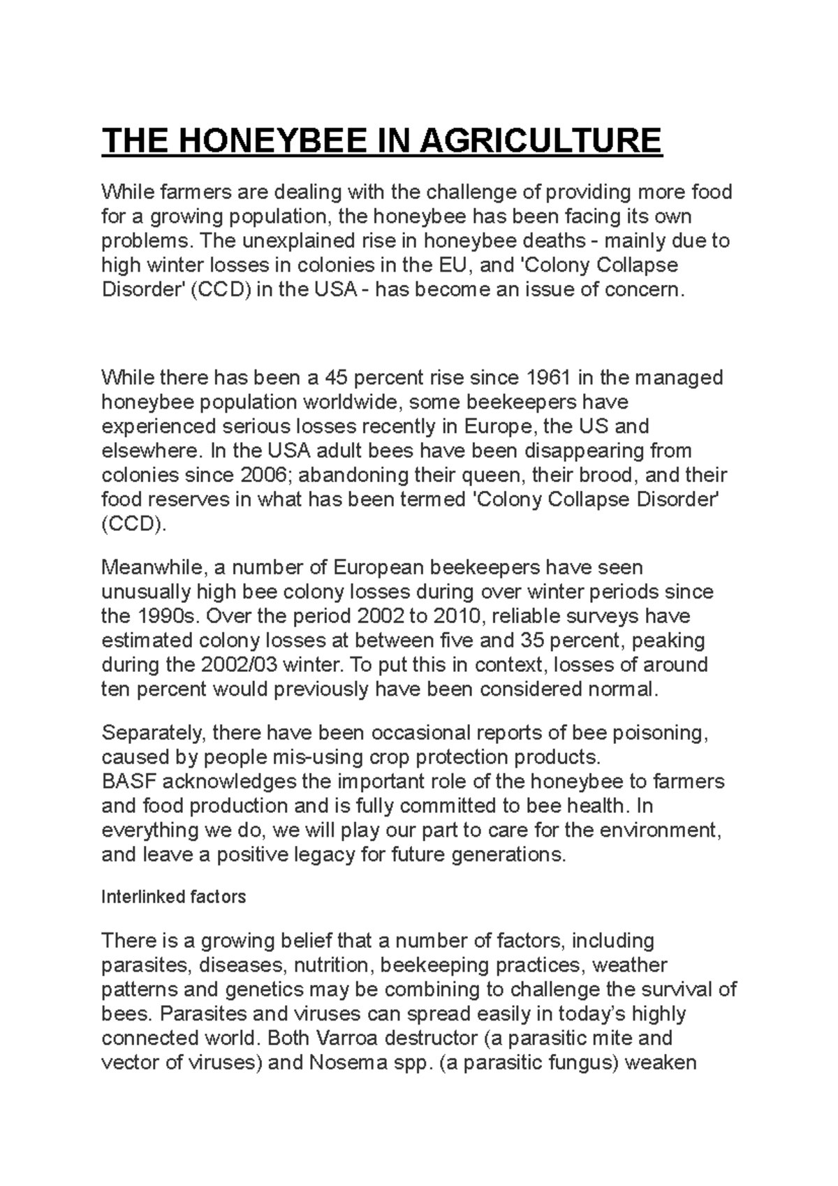 THE Honeybee IN Agriculture 34 - THE HONEYBEE IN AGRICULTURE While ...