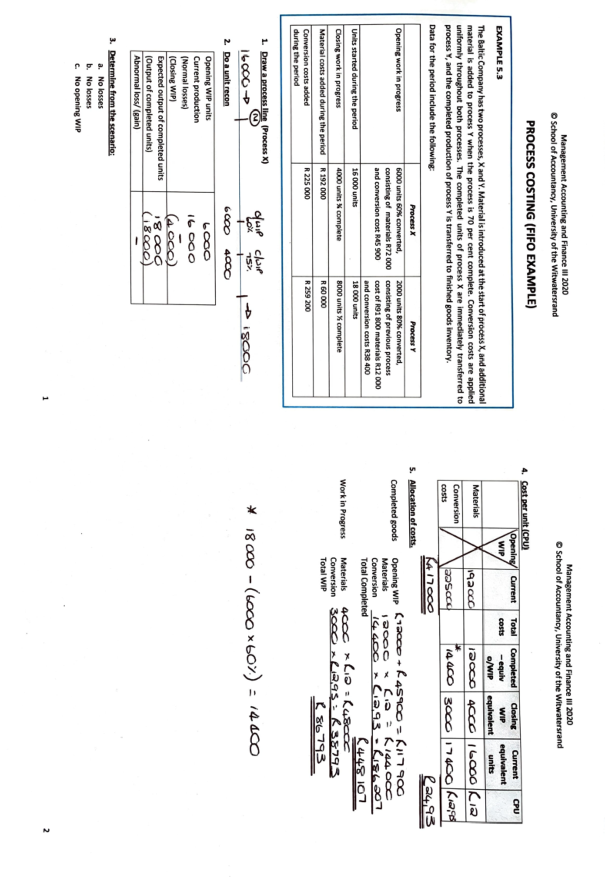 2. FIFO Example (Completed) - Management Accounting and Finance Ill ...