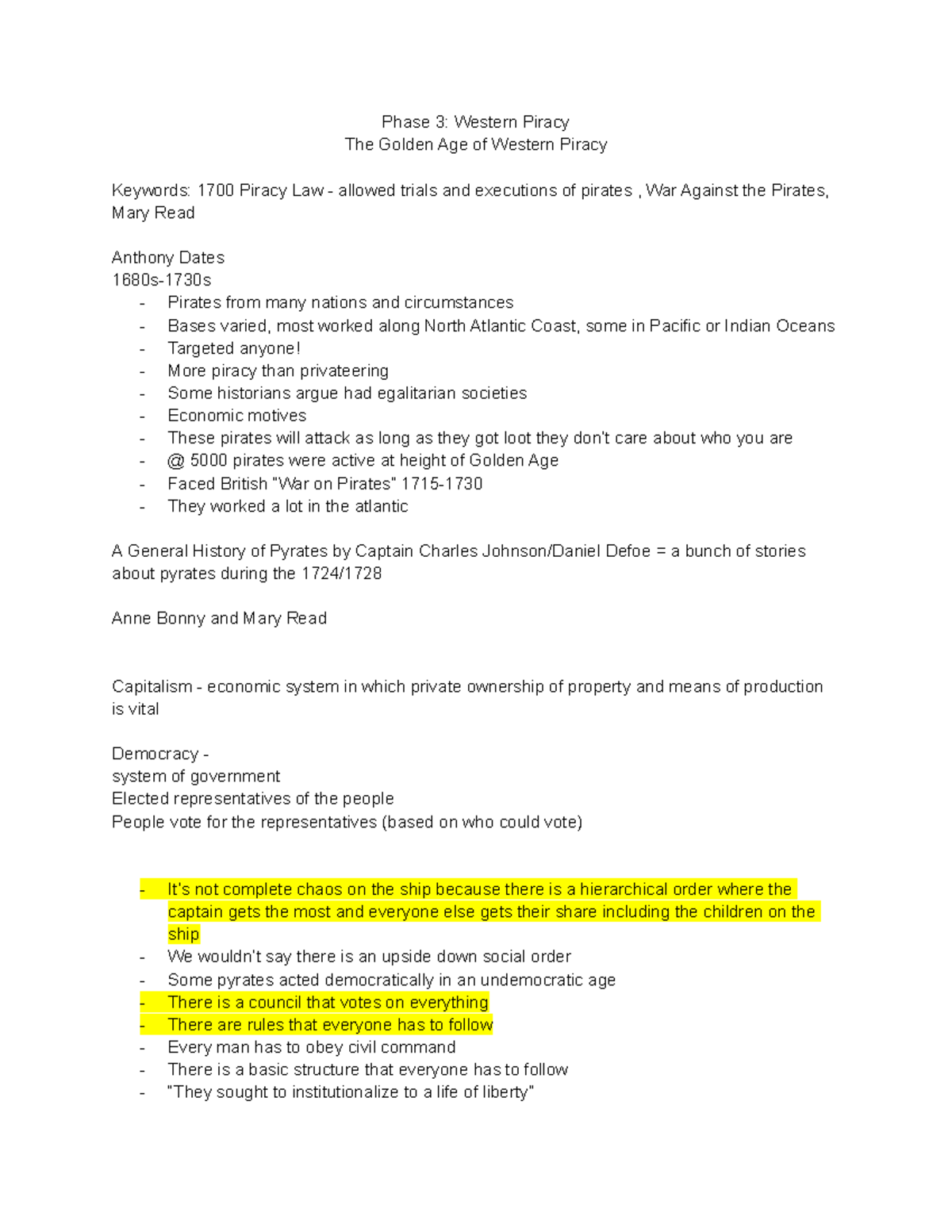 Phase 3 Western Piracy - Phase 3: Western Piracy The Golden Age of ...